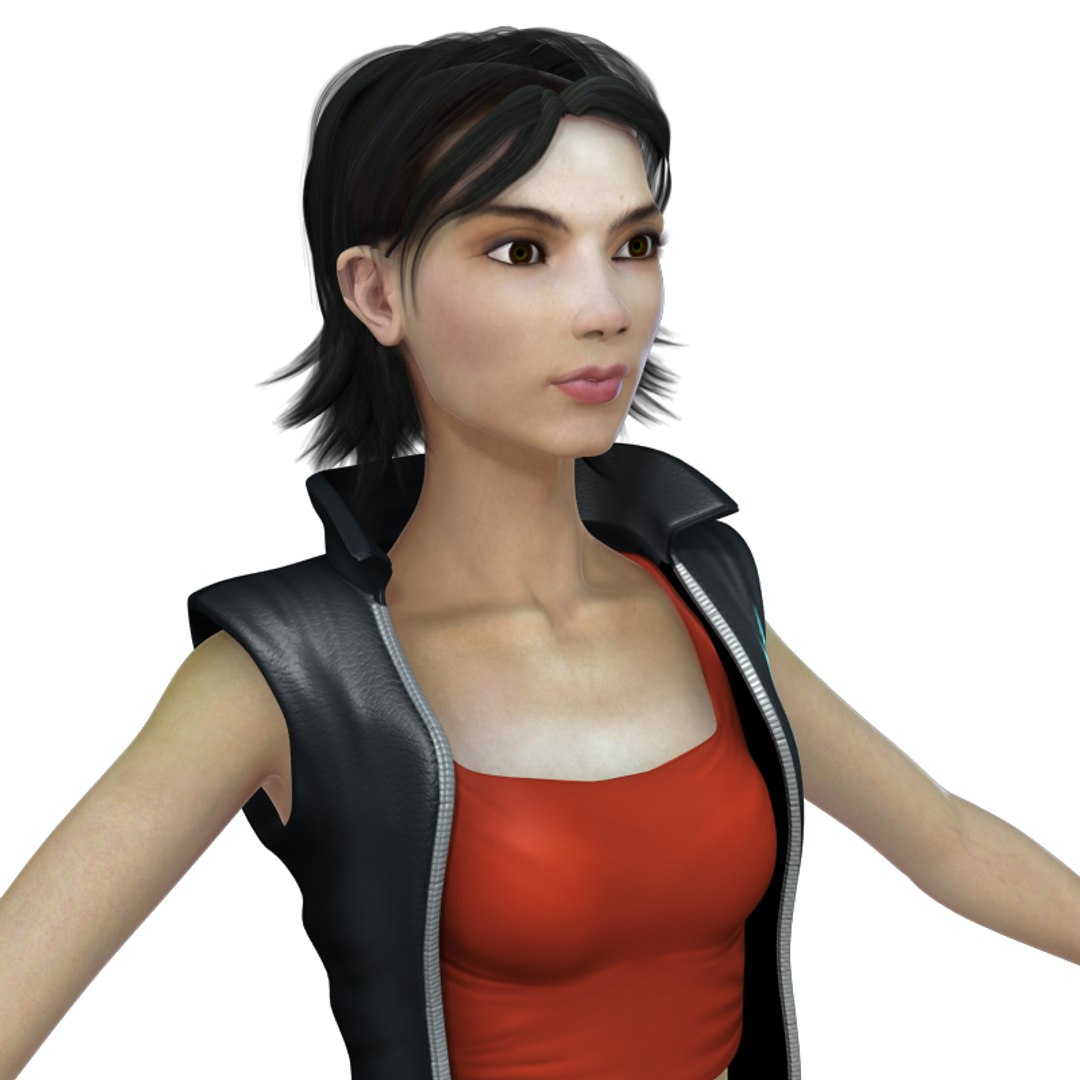 3d Japanese Hacker Girl Render