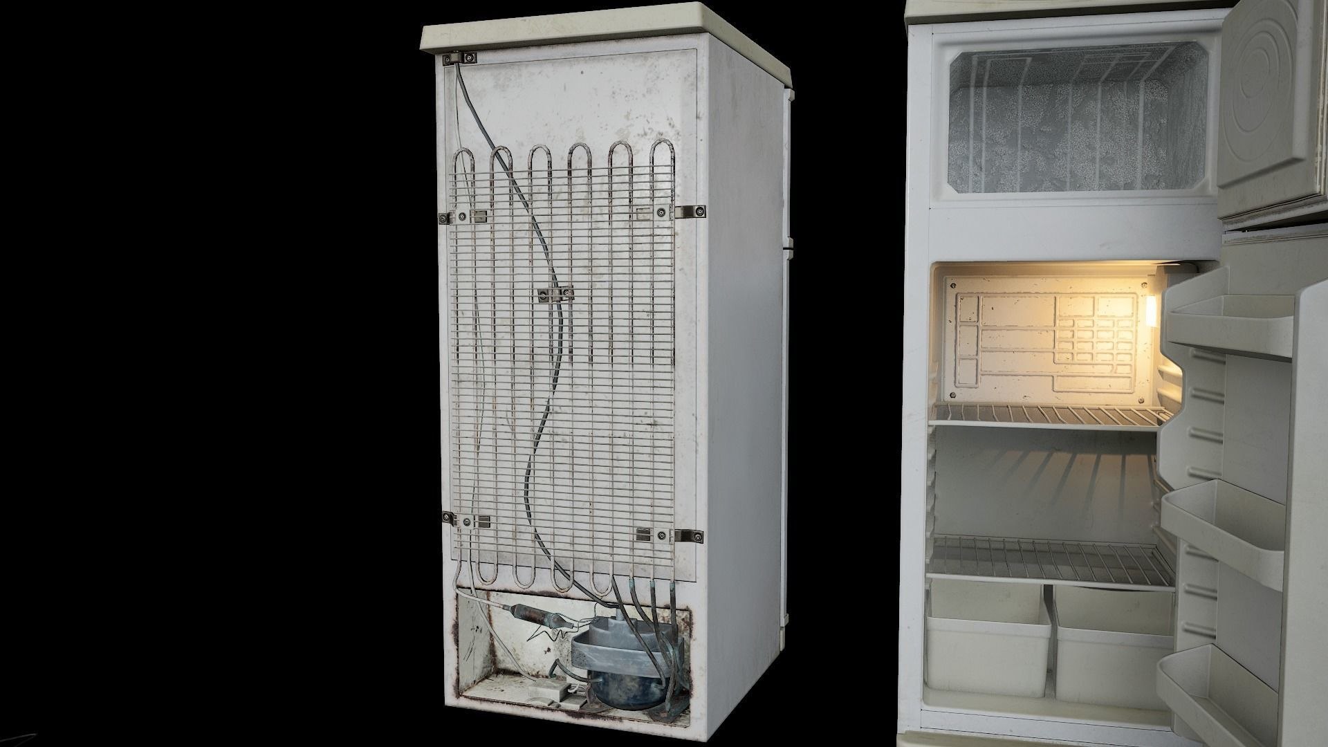 Old Fridge 3D Model - TurboSquid 2004828