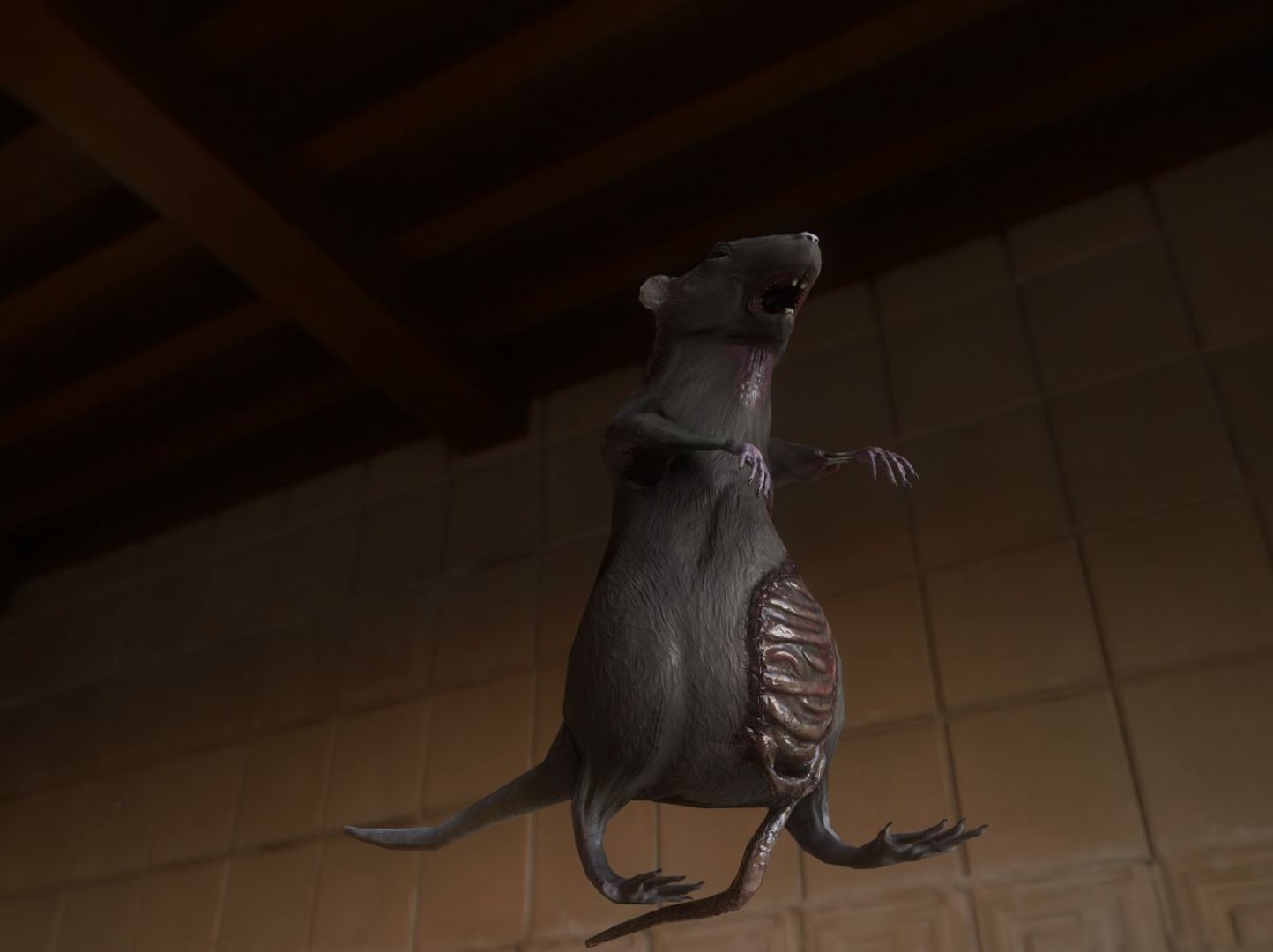 3D model scary zombie rat animation - TurboSquid 1467532