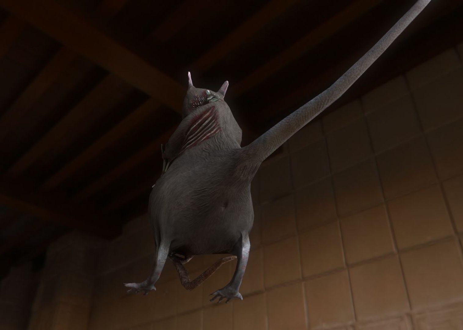 3D model scary zombie rat animation - TurboSquid 1467532