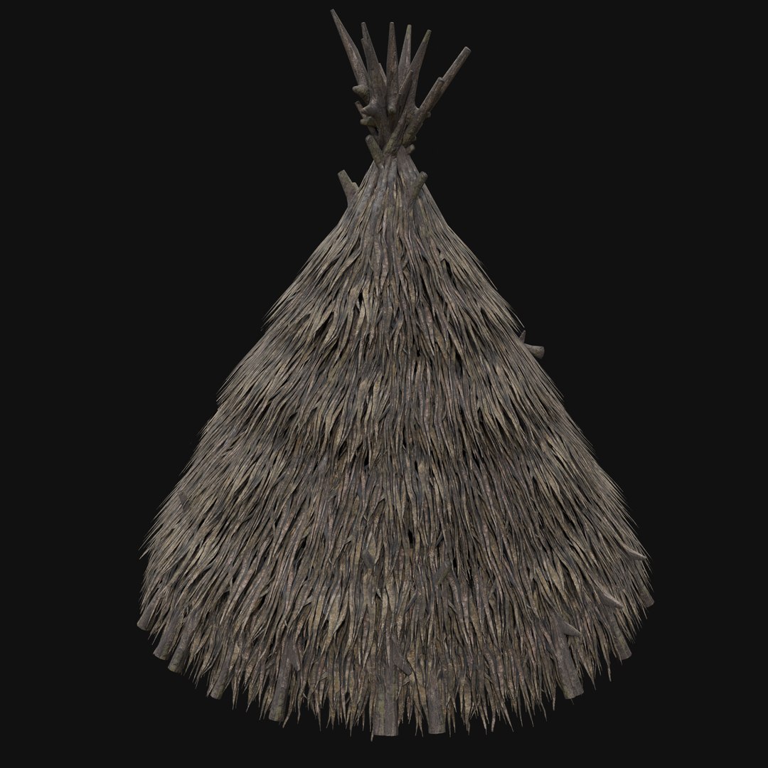 PRIMITIVE SHELTER HUTS COTTAGE HOUSE NATIVE PRIMAL COLLECTION Model ...