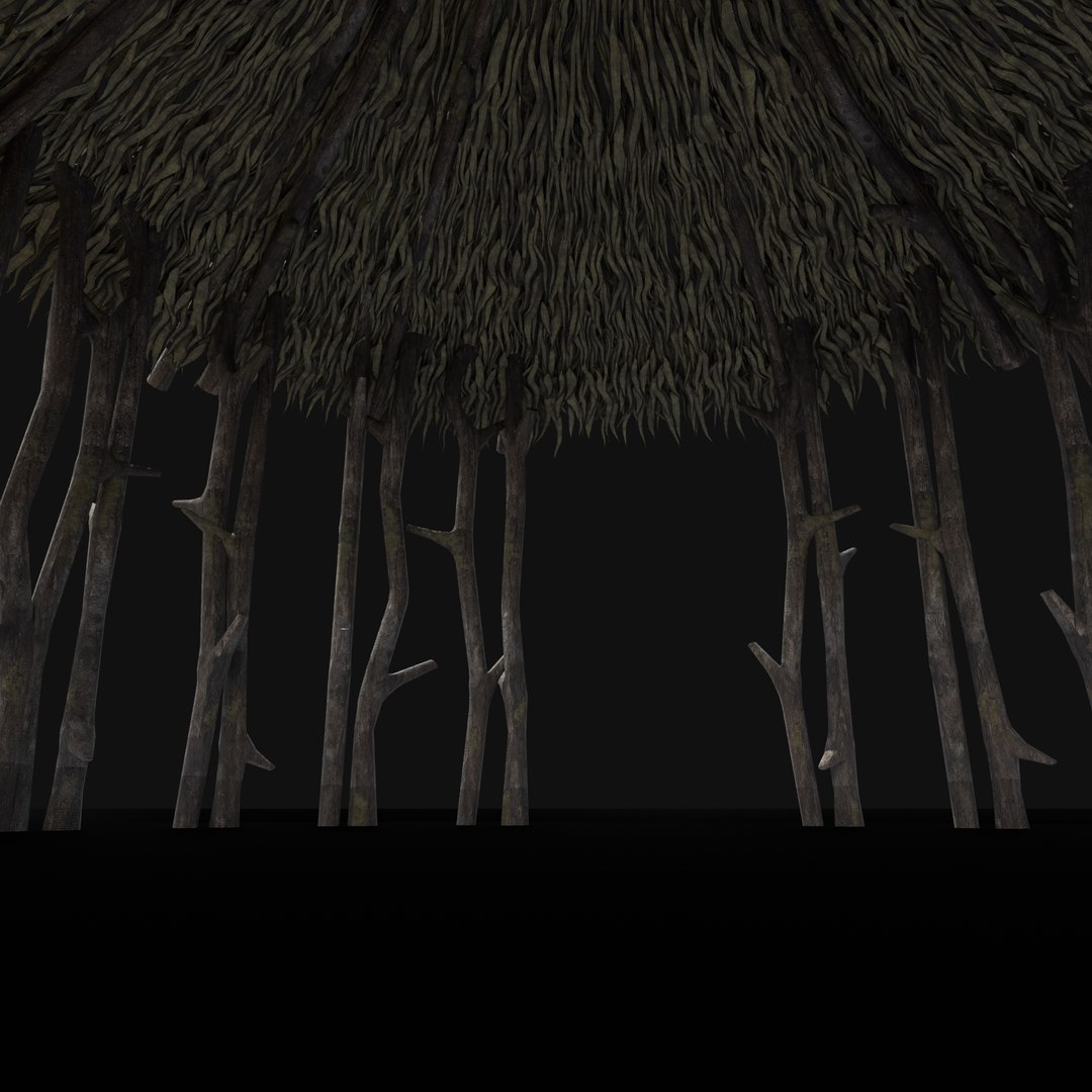 PRIMITIVE SHELTER HUTS COTTAGE HOUSE NATIVE PRIMAL COLLECTION Model ...