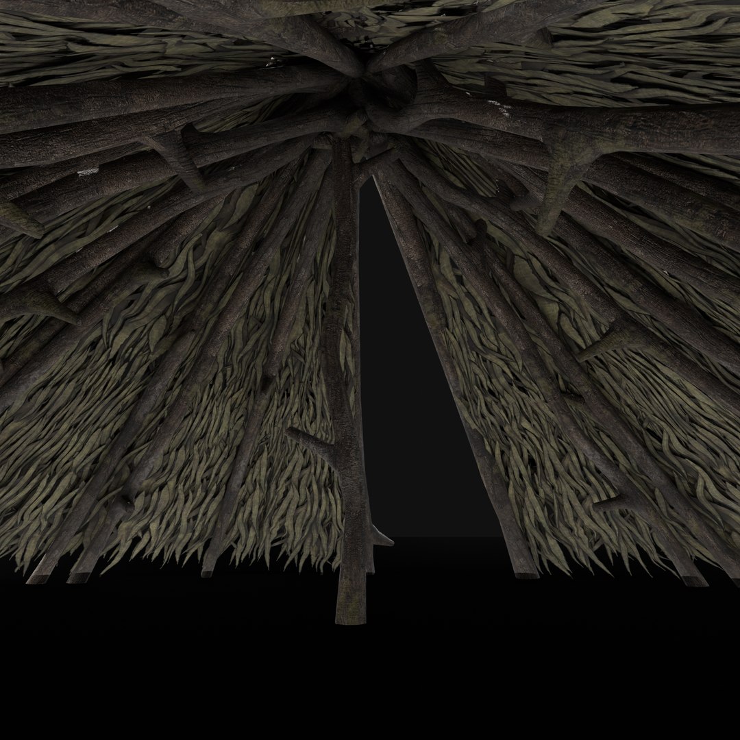 PRIMITIVE SHELTER HUTS COTTAGE HOUSE NATIVE PRIMAL COLLECTION Model ...