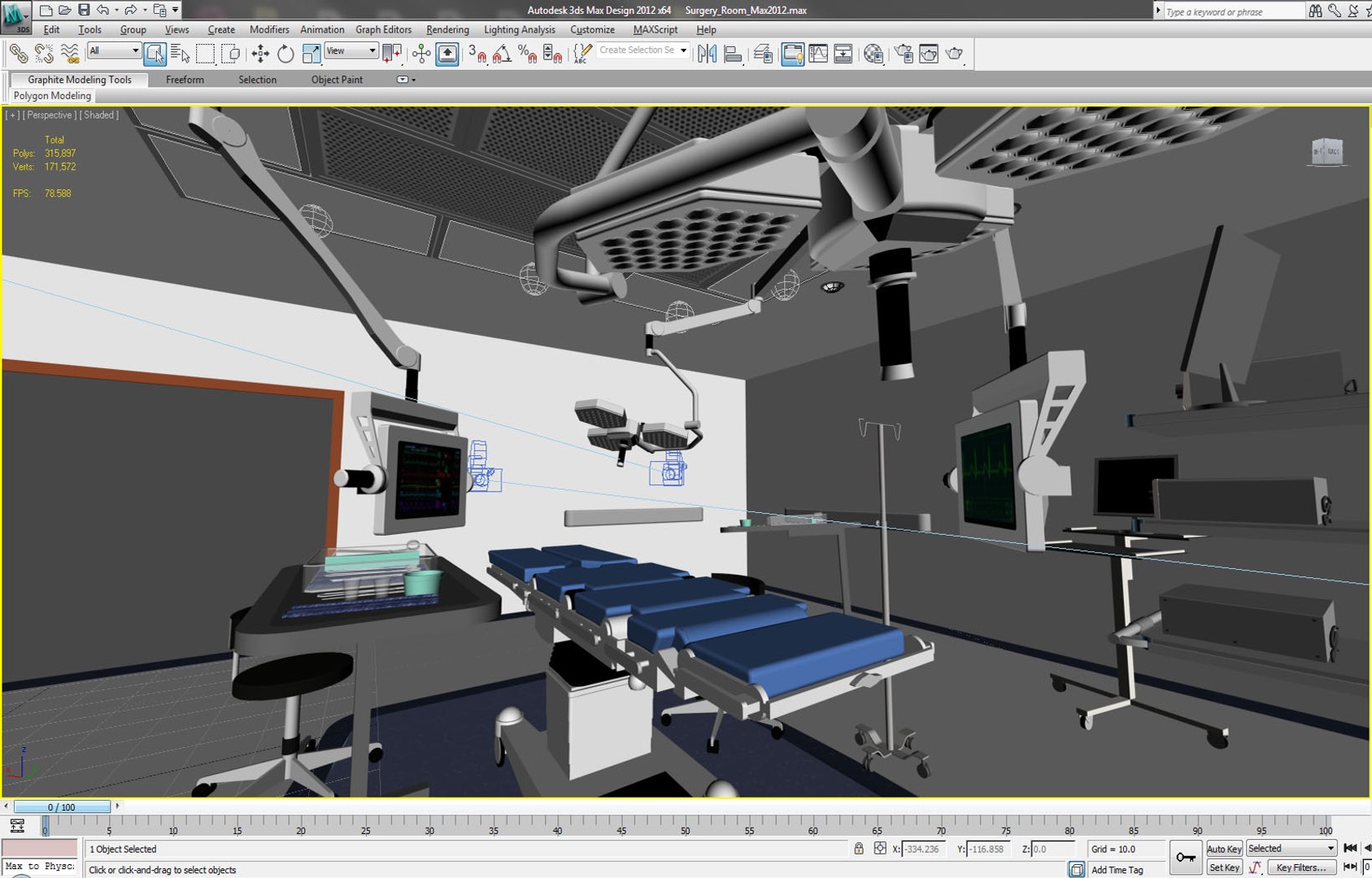 Surgery Room - Complete 3d Model