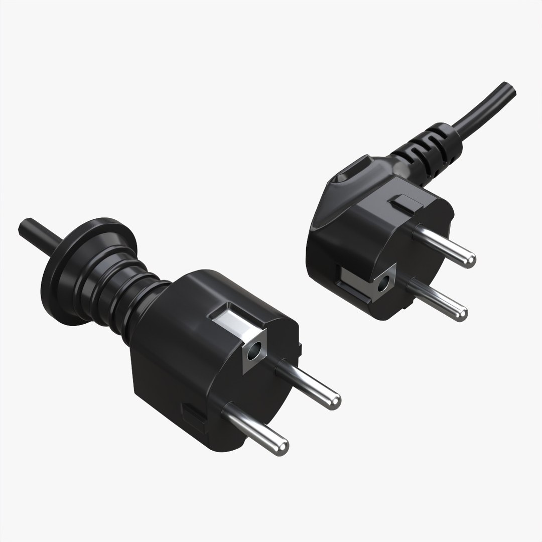 3D Power Cord Plugs - TurboSquid 1877088