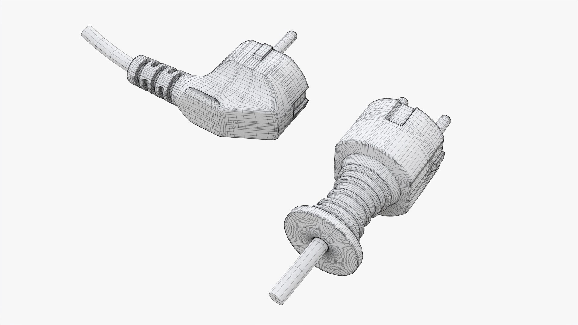 3D Power Cord Plugs - TurboSquid 1877088