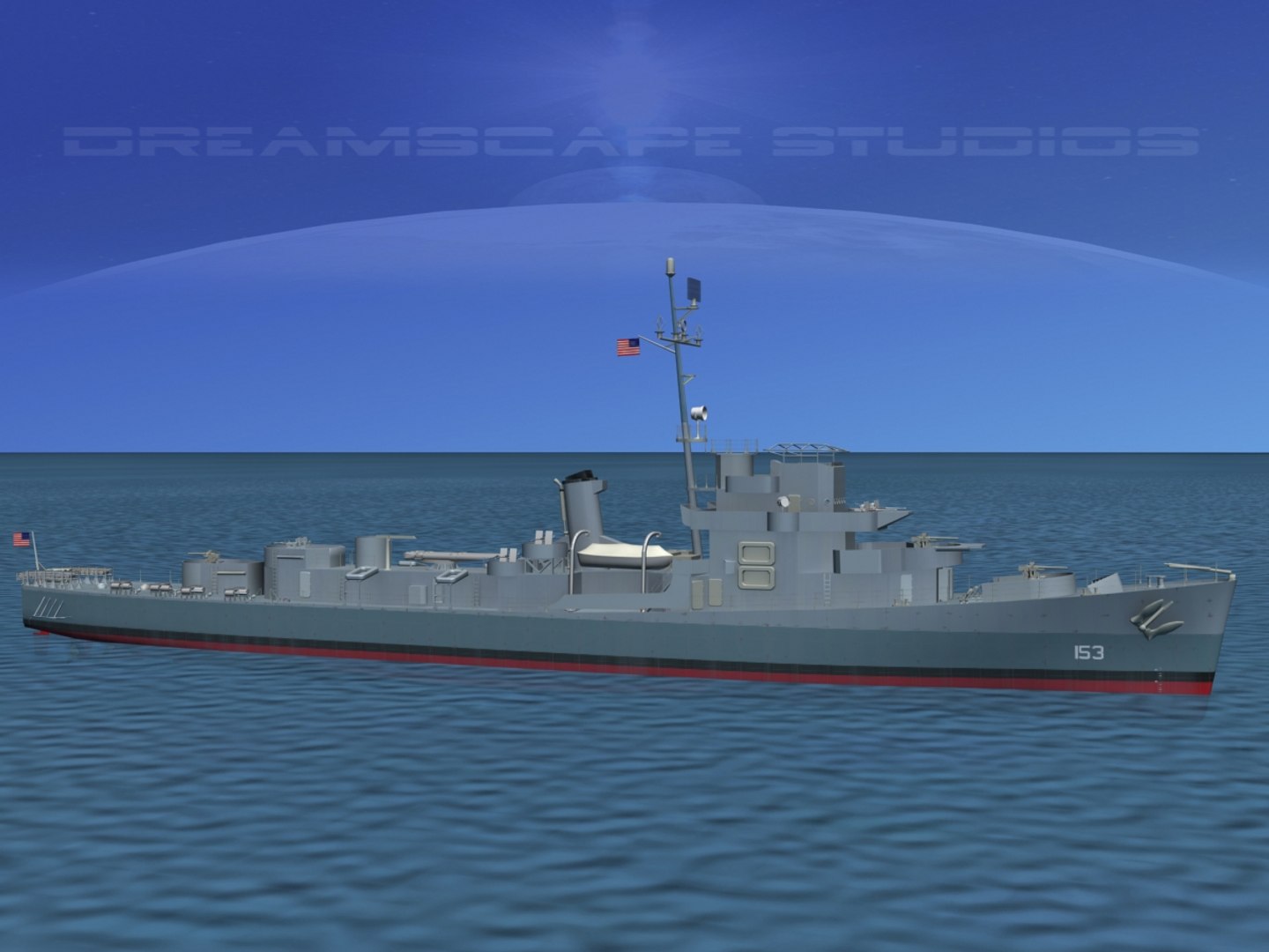 3d Guns Buckley Class Destroyer