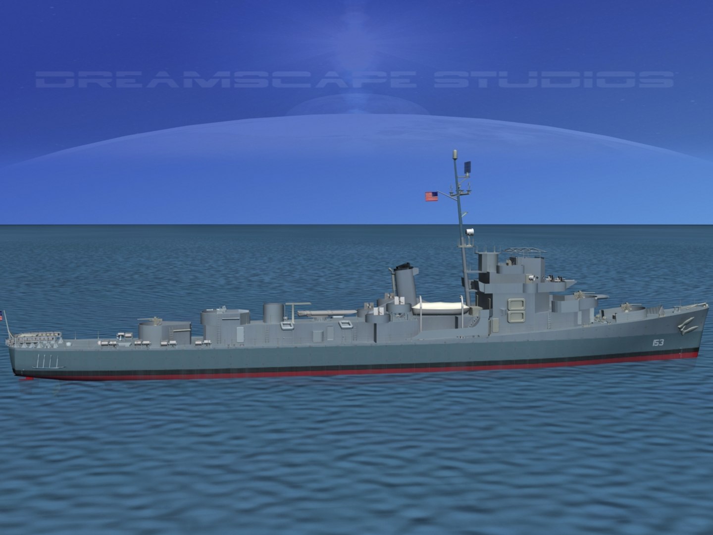 3d Guns Buckley Class Destroyer