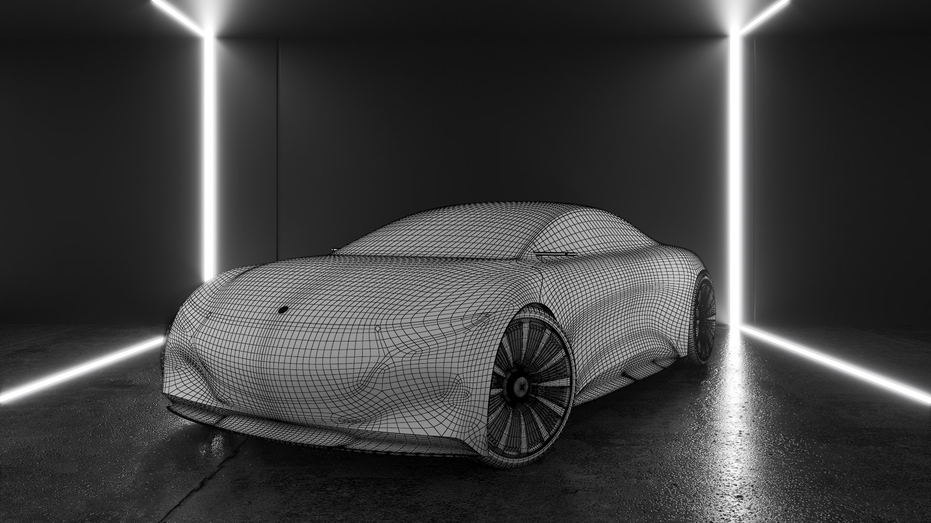 3D Mercedes Benz EQS Concept PBR Realistic - TurboSquid 1954492