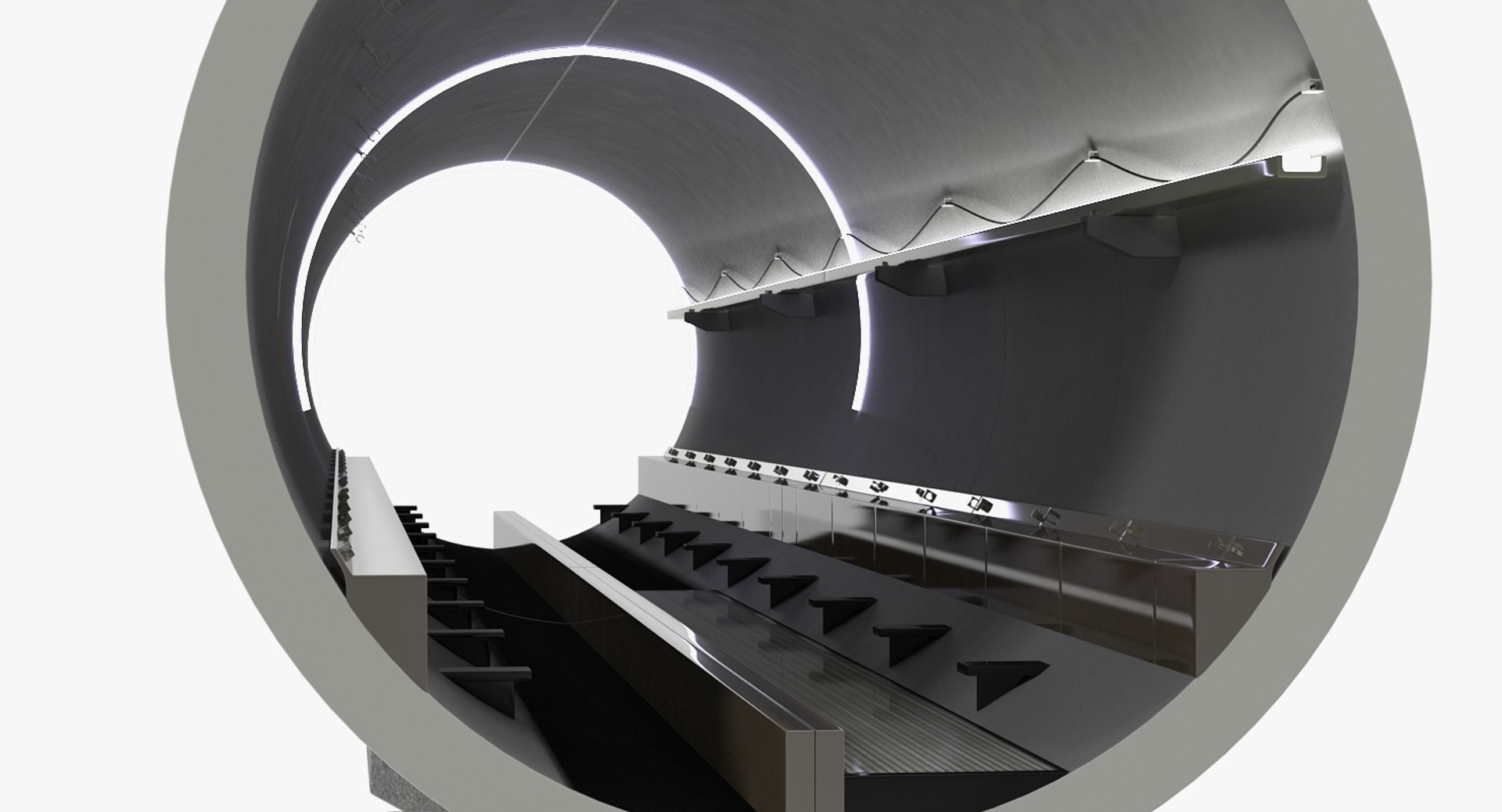 3D Hyperloop Tube - TurboSquid 1290349