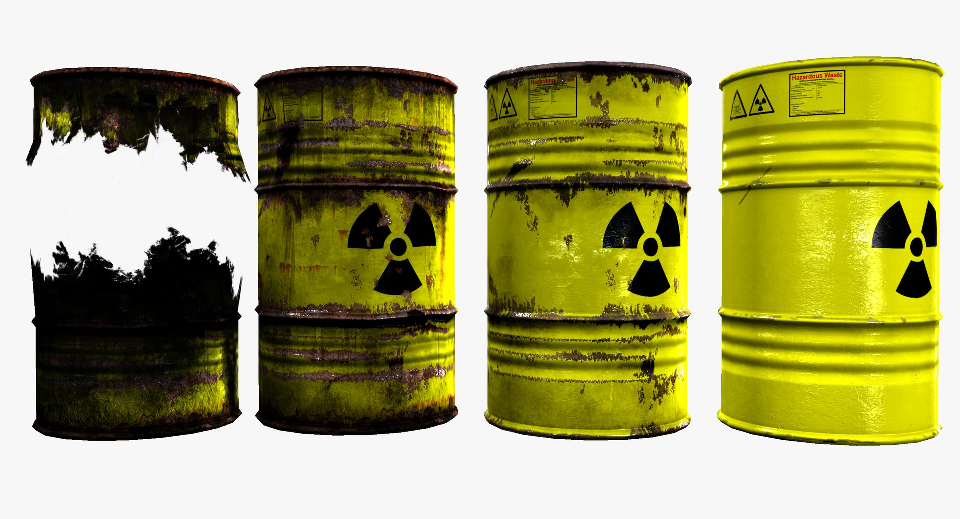 3d barrel radioactive waste