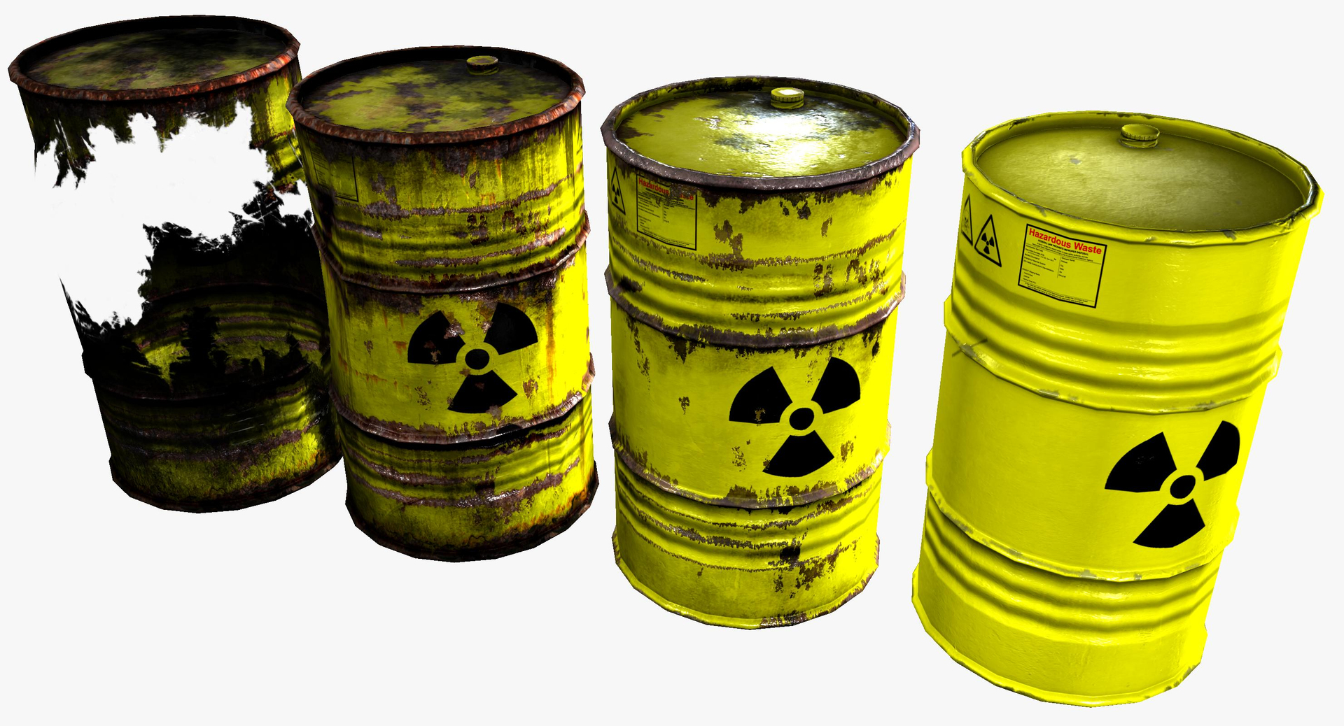 3d barrel radioactive waste