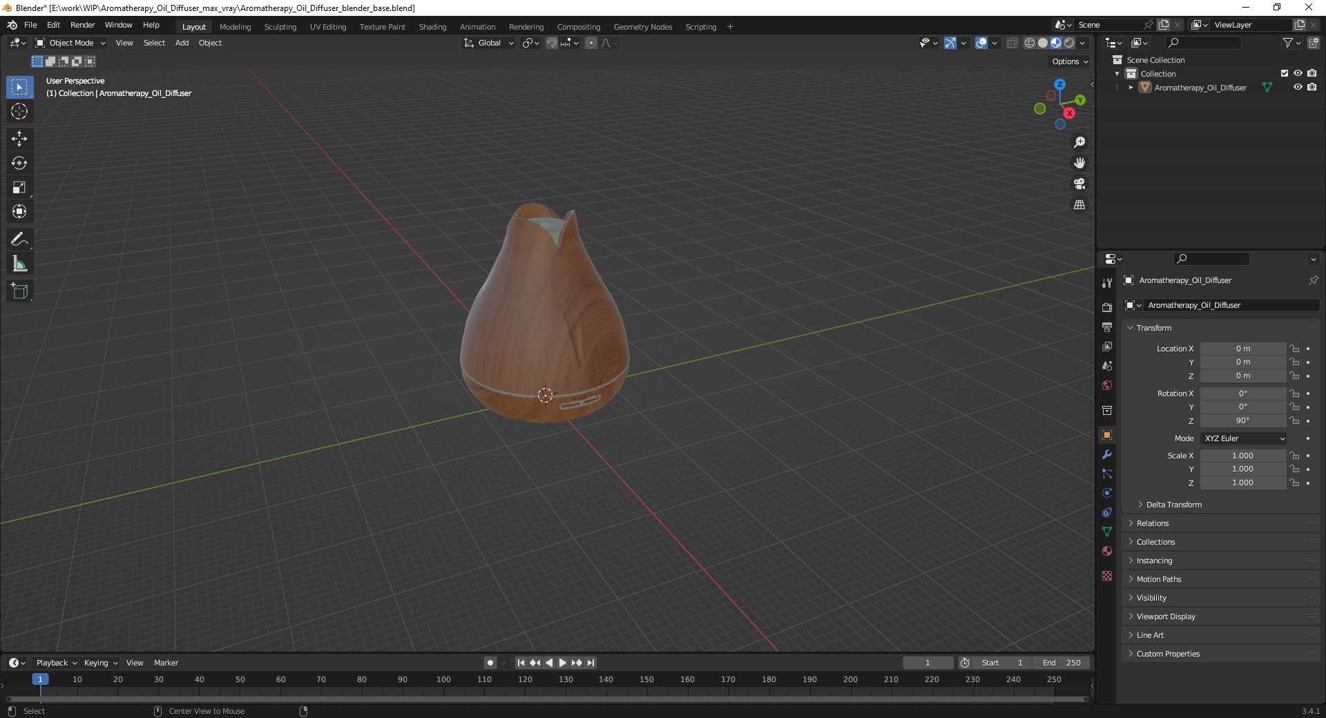 Aromatherapy Oil Diffuser 3D model - TurboSquid 2006738