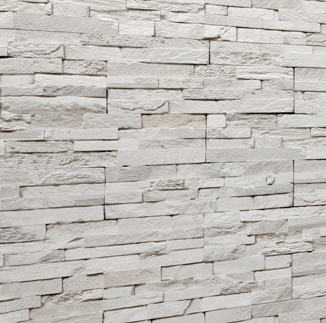 3d Stone Slate White