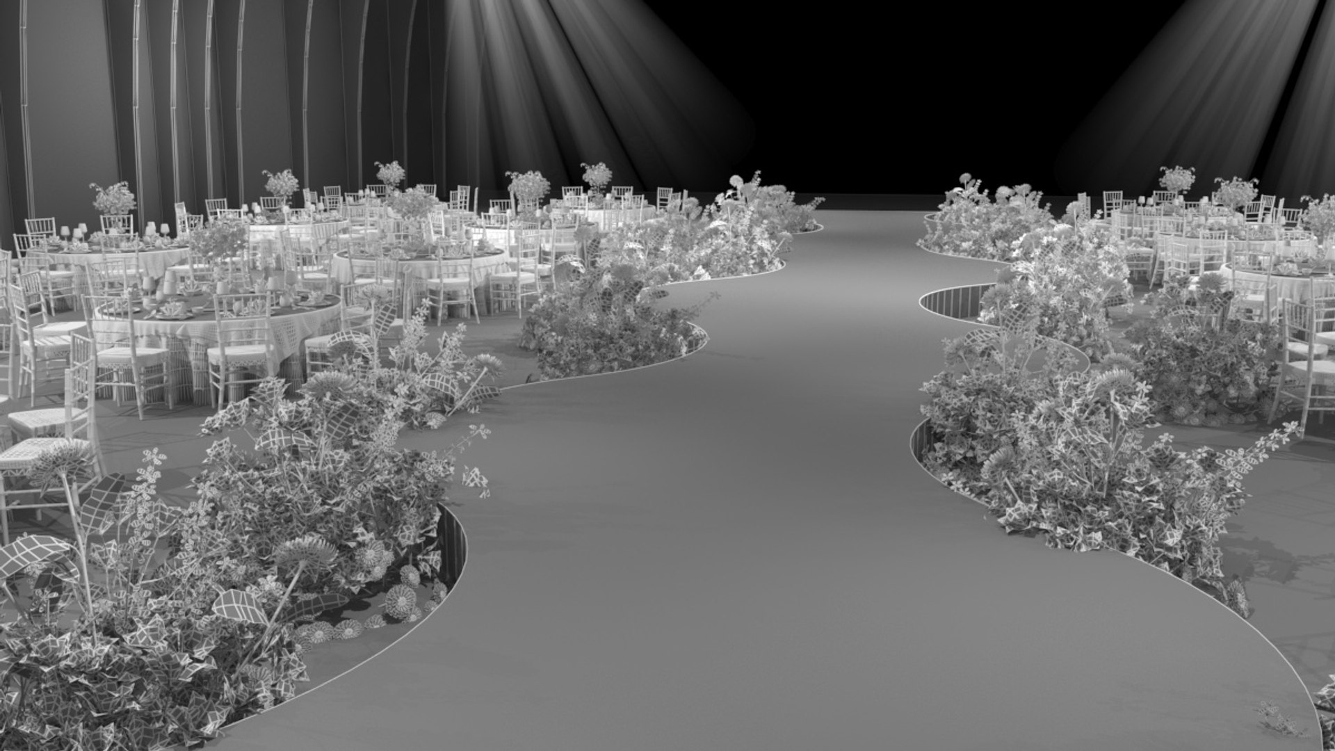 Wedding Banquet Hall 5 3D Model - TurboSquid 1915102
