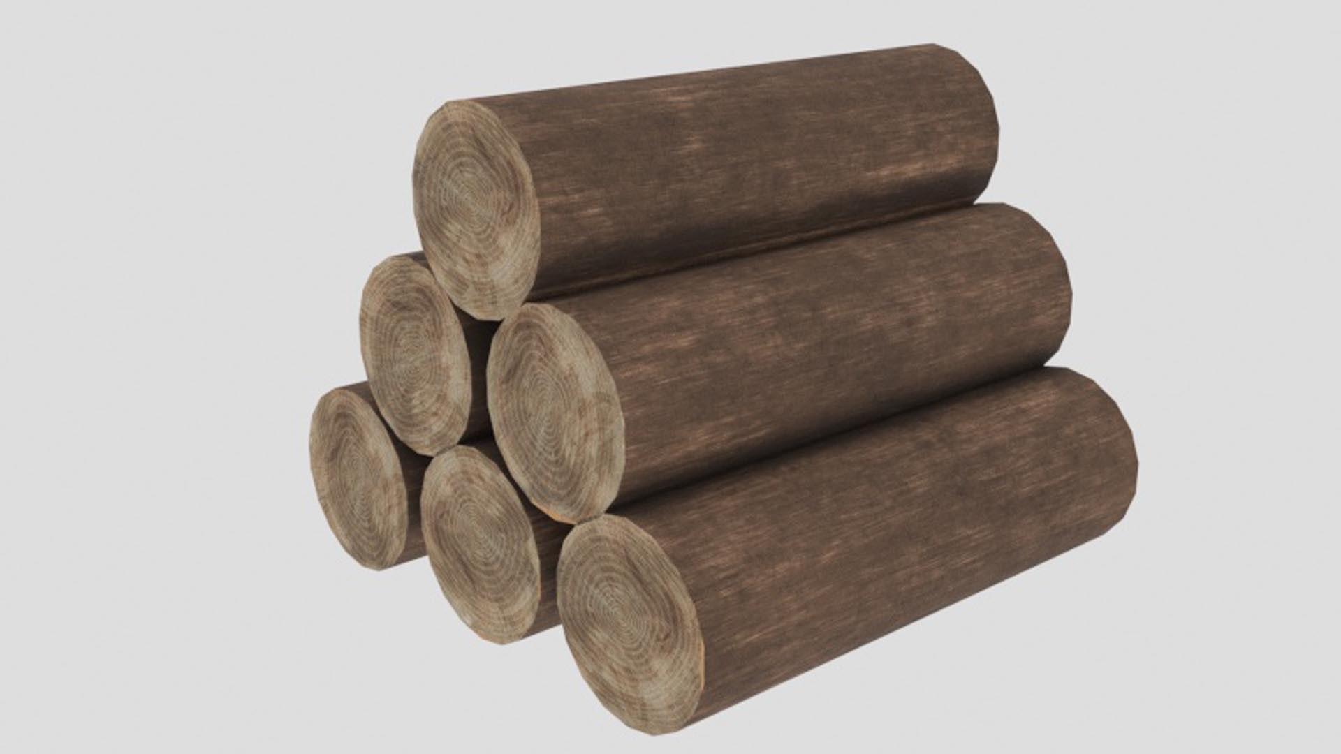 Low Poly Wood Logs 3D Model - TurboSquid 2087704
