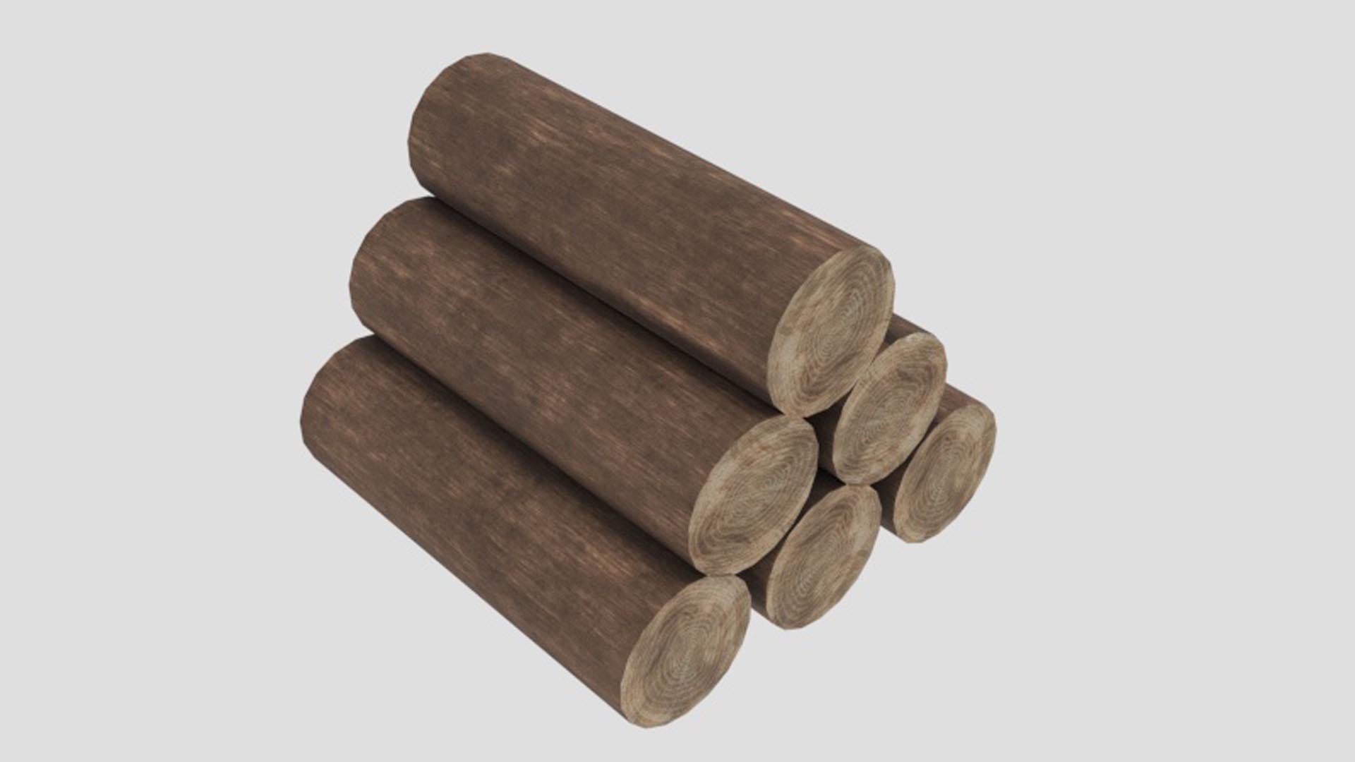 Low Poly Wood Logs 3D Model - TurboSquid 2087704