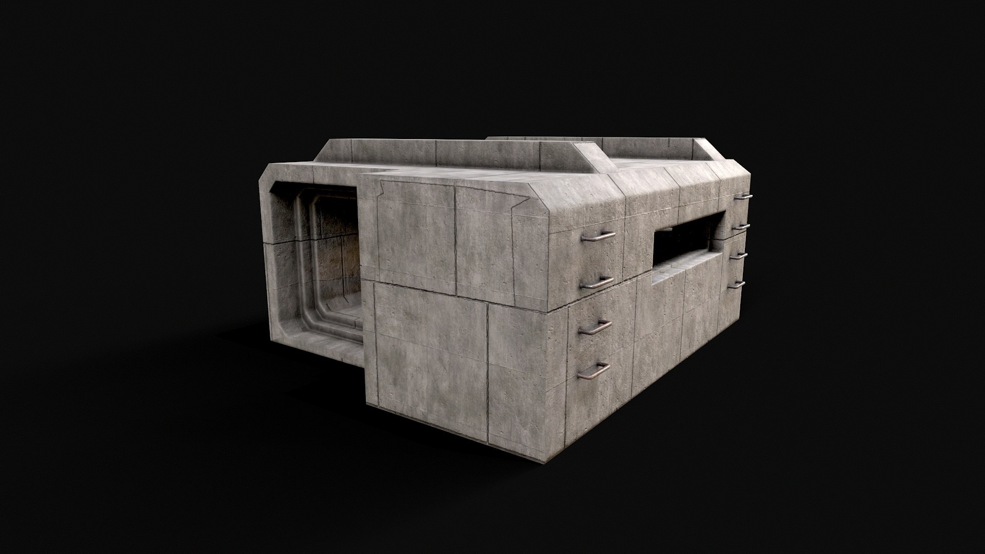 Military Concrete Bunker Base PBR Collection 3D - TurboSquid 2358139