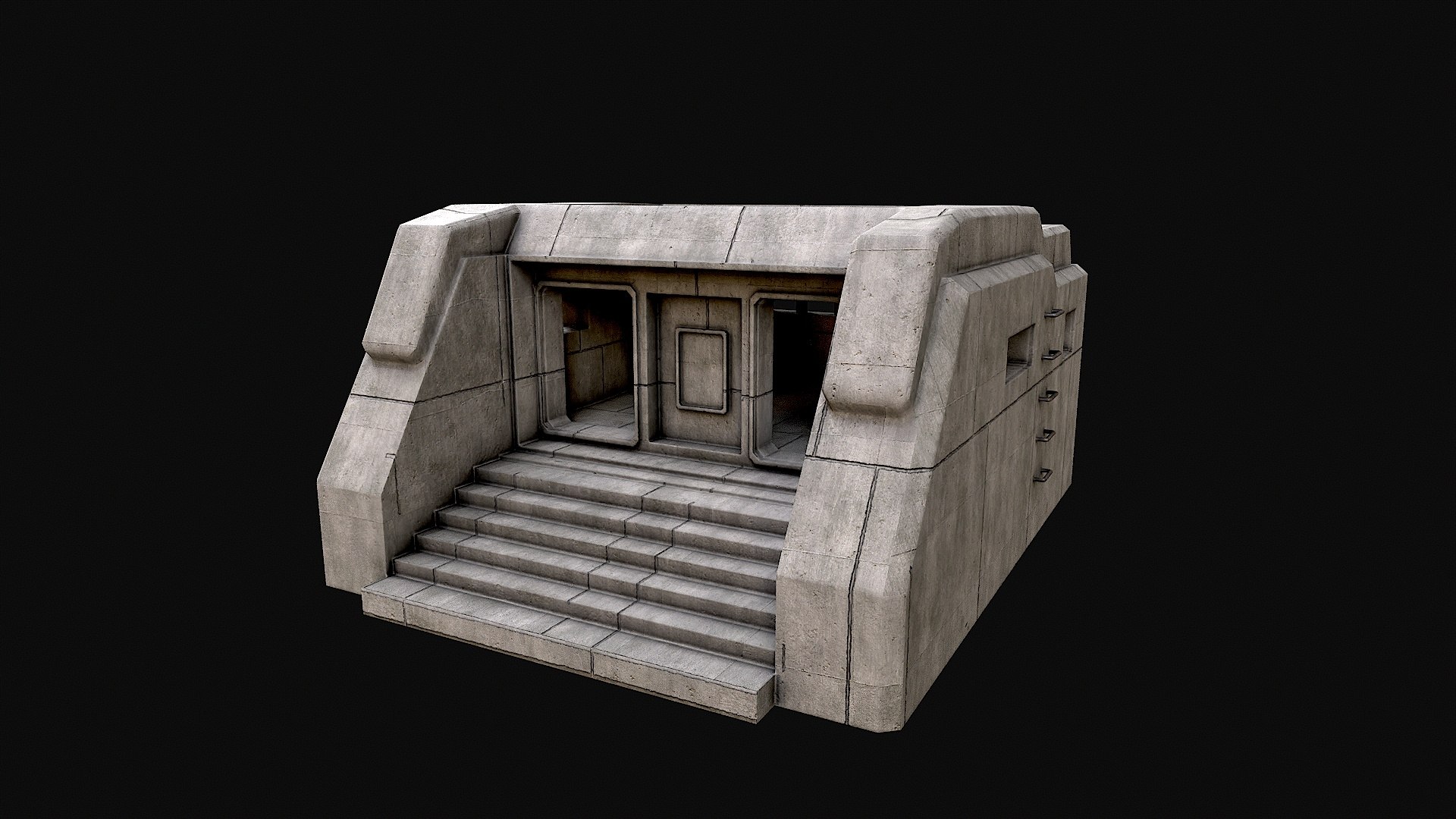 Military Concrete Bunker Base PBR Collection 3D - TurboSquid 2358139