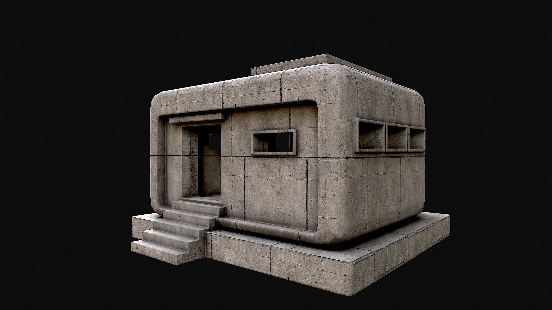 Military Concrete Bunker Base PBR Collection 3D - TurboSquid 2358139
