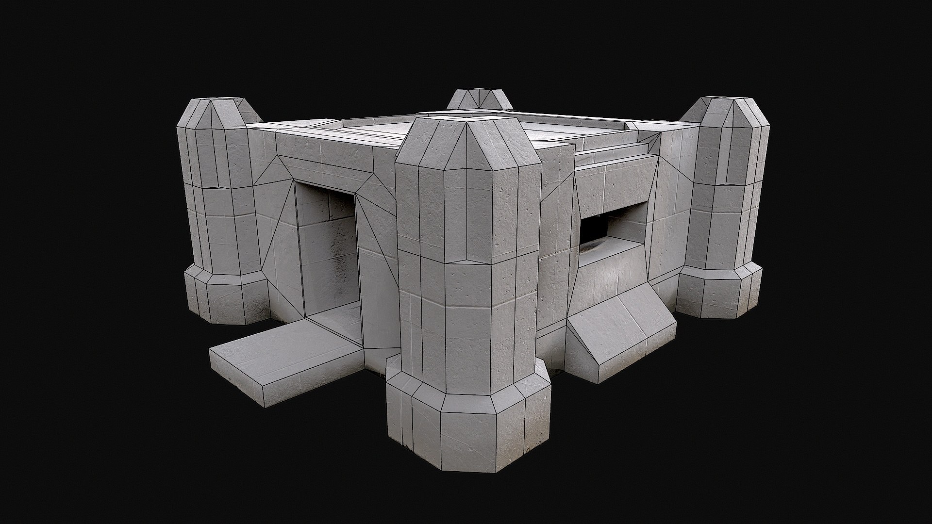 Military Concrete Bunker Base PBR Collection 3D - TurboSquid 2358139