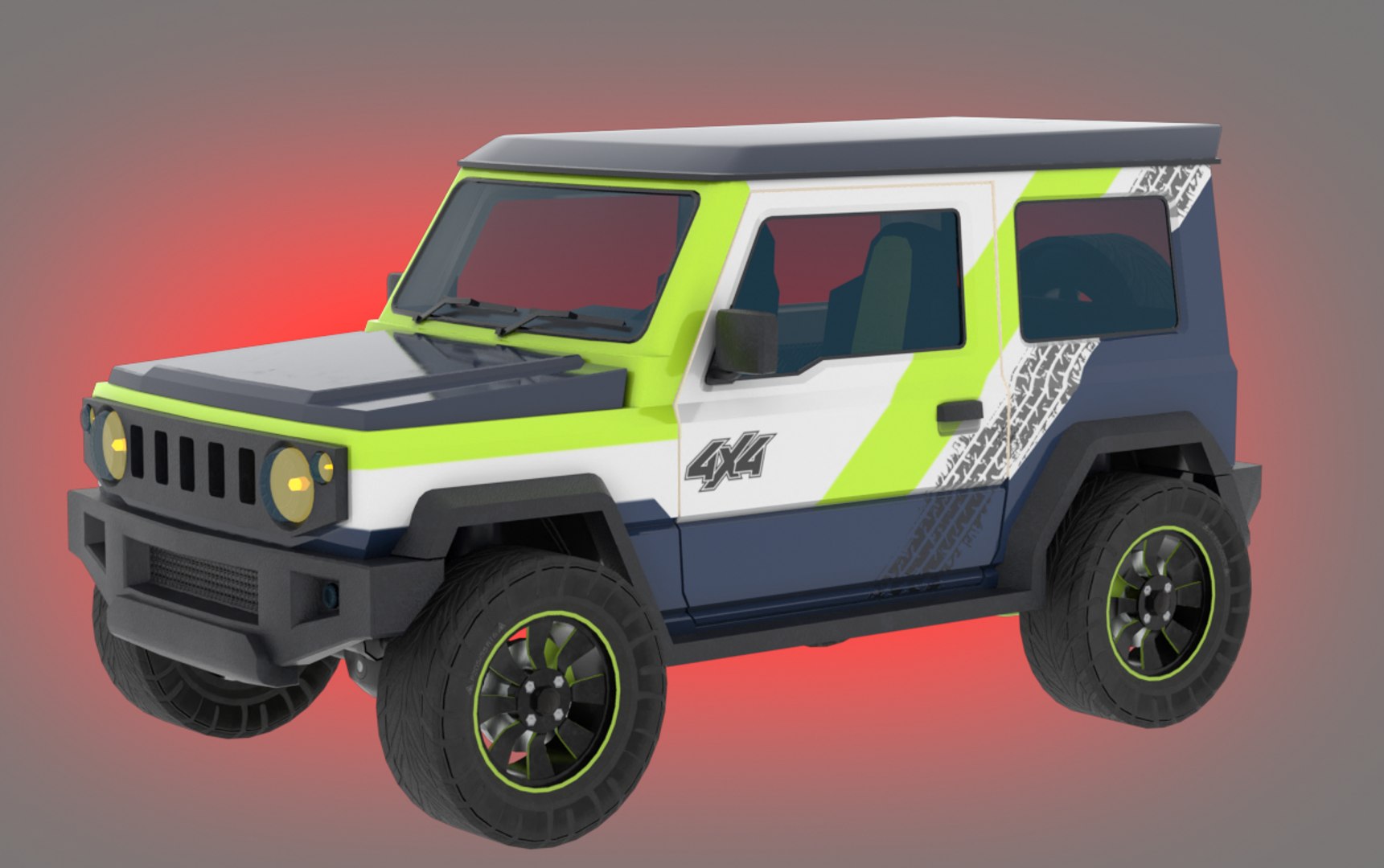 3D Jeep Suzuki Jimny 4x4 Car Model - TurboSquid 2006549