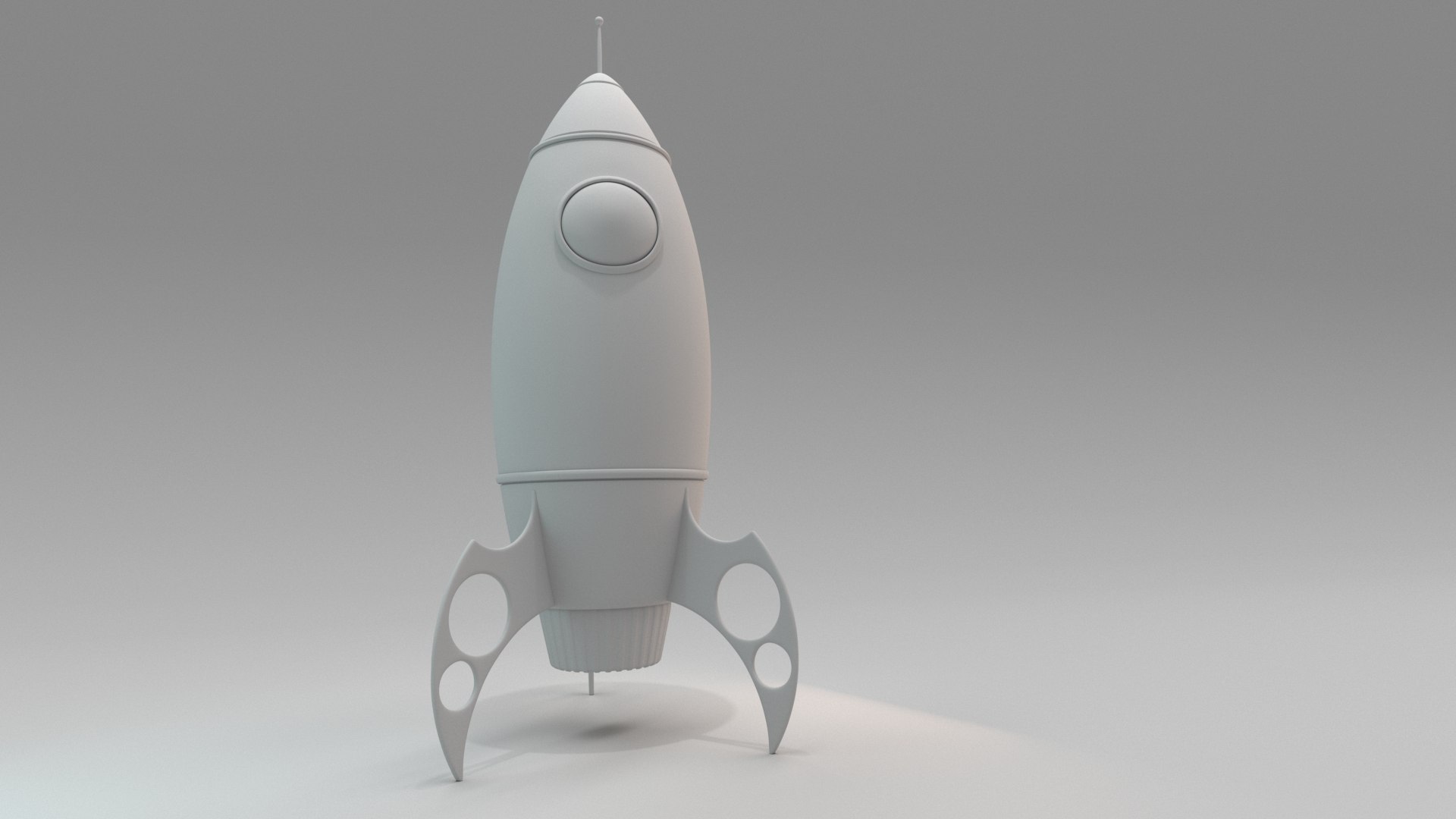 3D Model Vintage Toy Rocket - TurboSquid 1826531