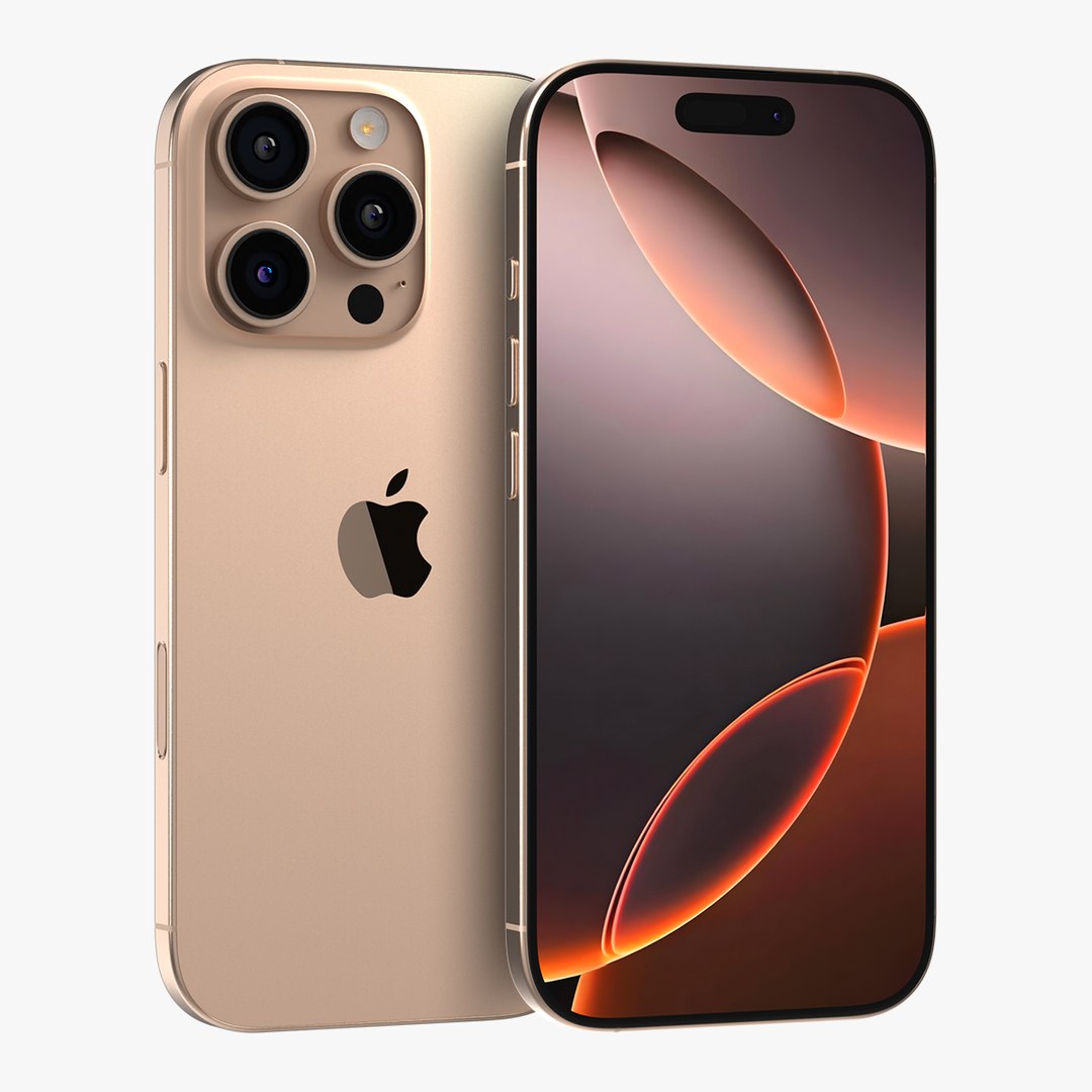 3D Apple IPhone 16 Pro Desert Titanium Model - TurboSquid 2283091