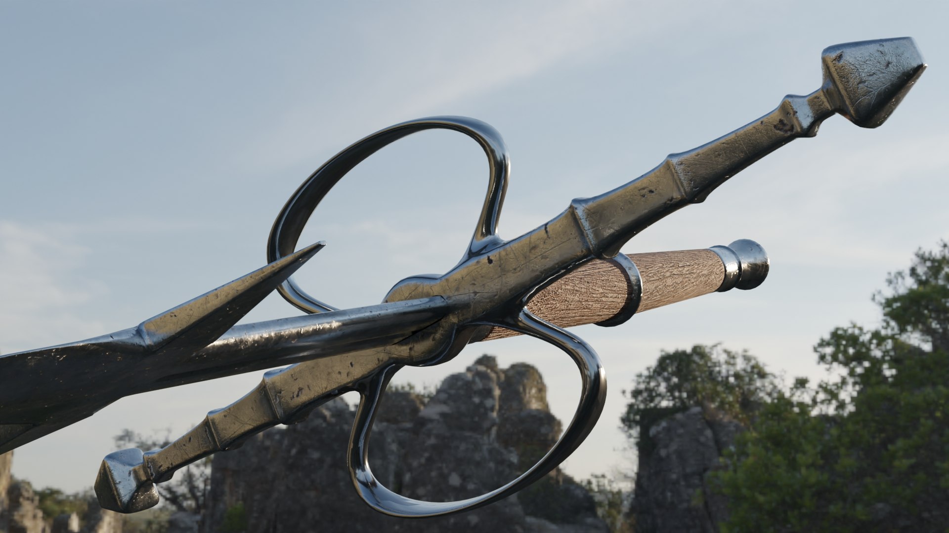 3D Flamberge Sword - TurboSquid 1734640