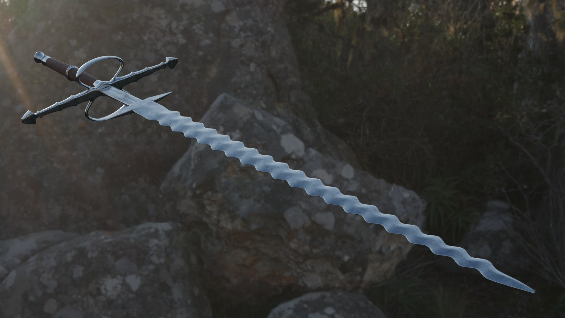 3D Flamberge Sword - TurboSquid 1734640