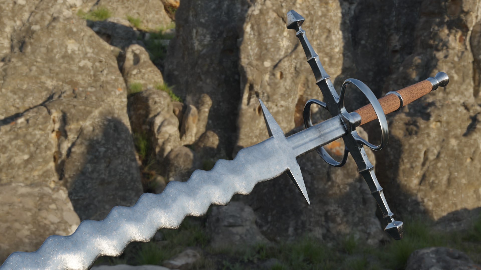 3D Flamberge Sword - TurboSquid 1734640