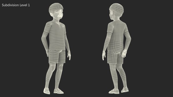 3D Realistic Child Boy - TurboSquid 1919182