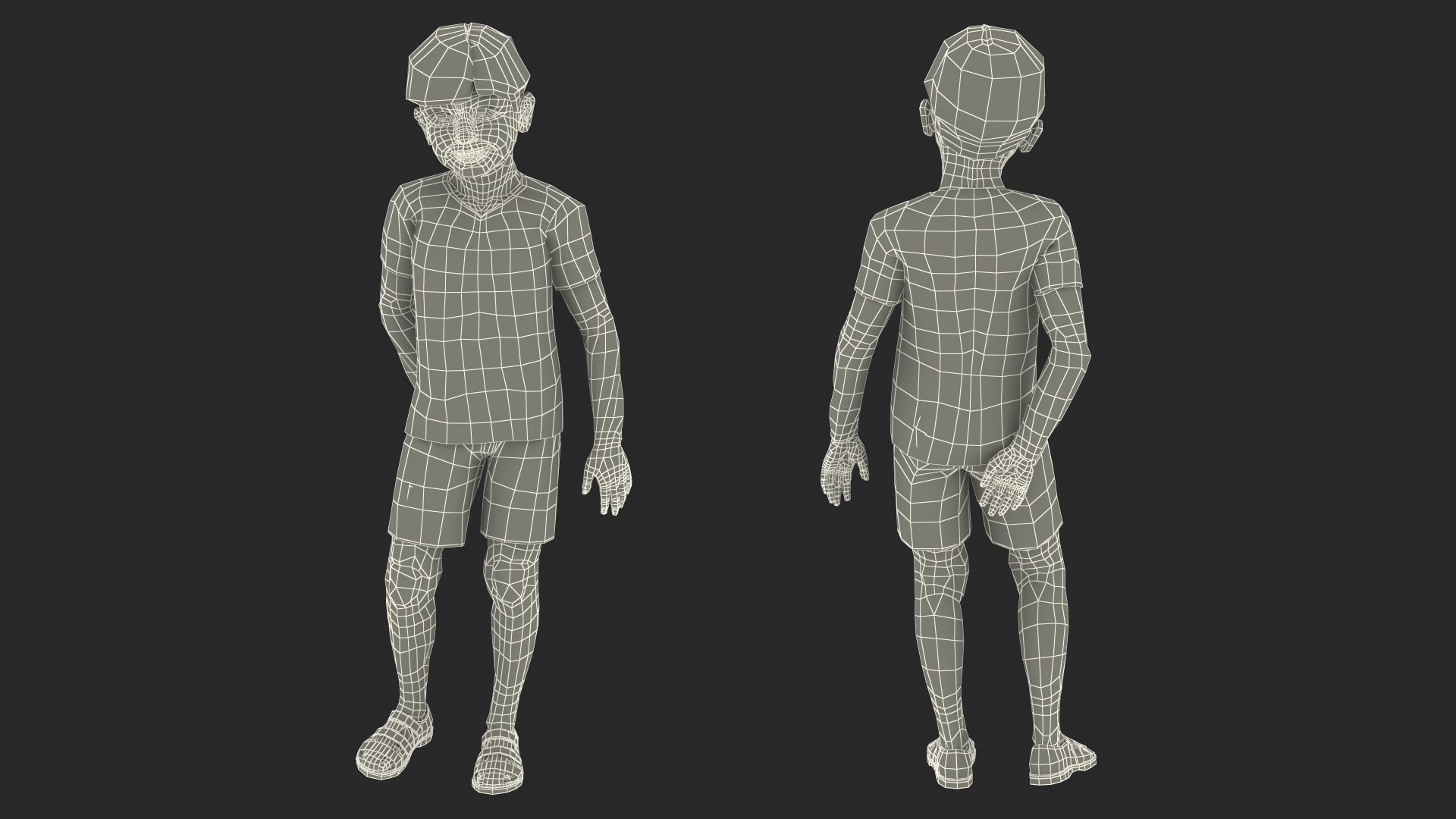 3D Realistic Child Boy - TurboSquid 1919182