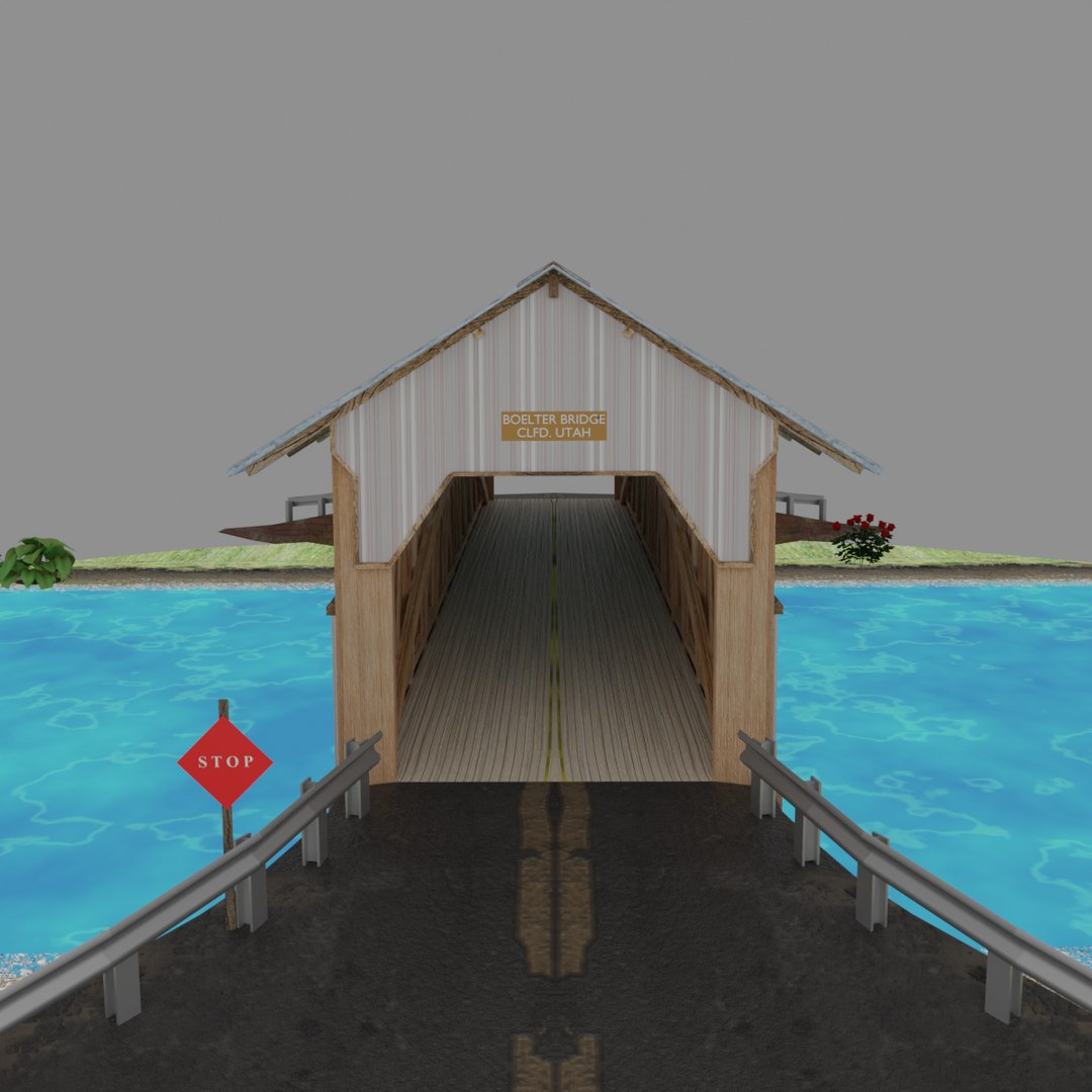Covered Bridge 3D Model - TurboSquid 2053407