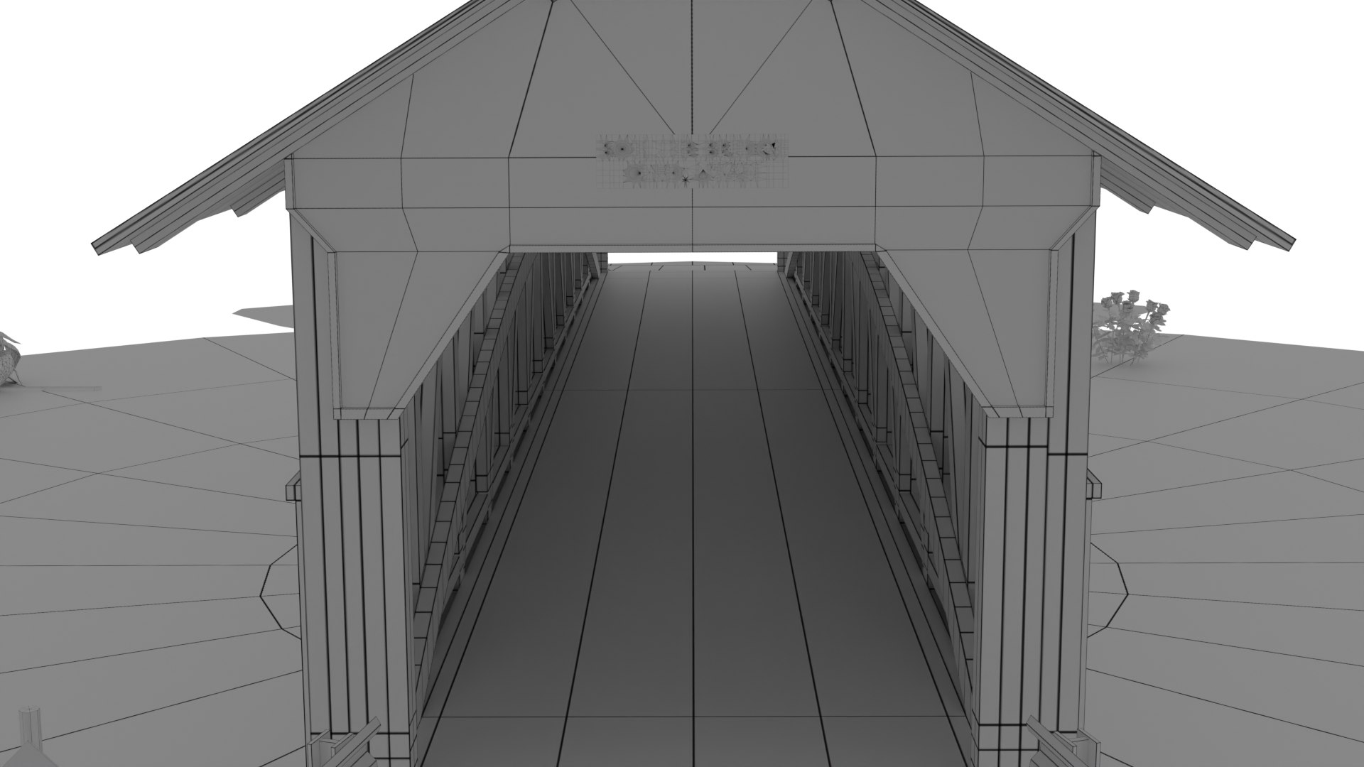 Covered Bridge 3D Model - TurboSquid 2053407