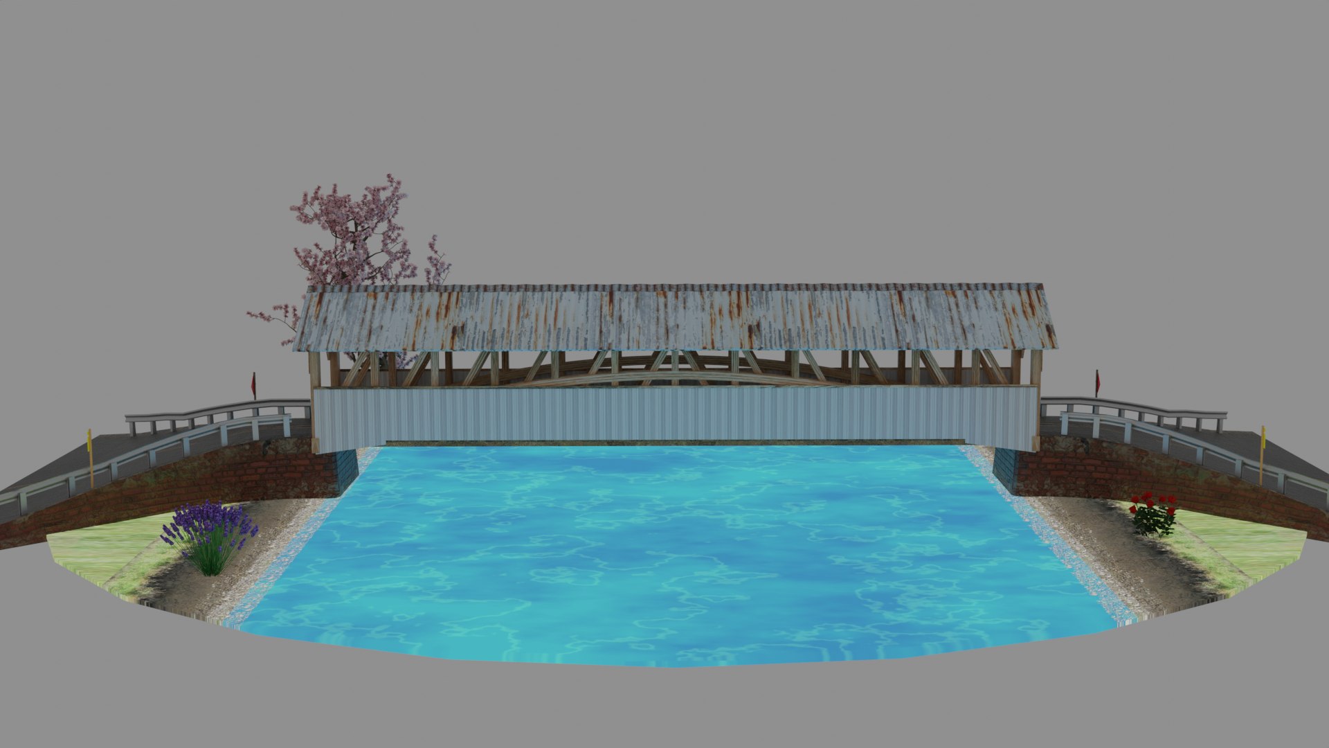 Covered Bridge 3D Model - TurboSquid 2053407