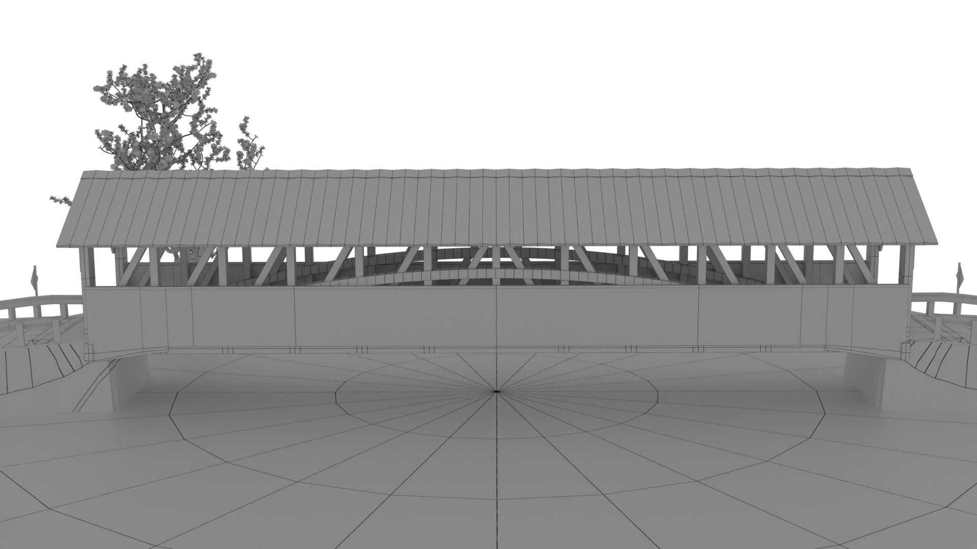 Covered Bridge 3D Model - TurboSquid 2053407