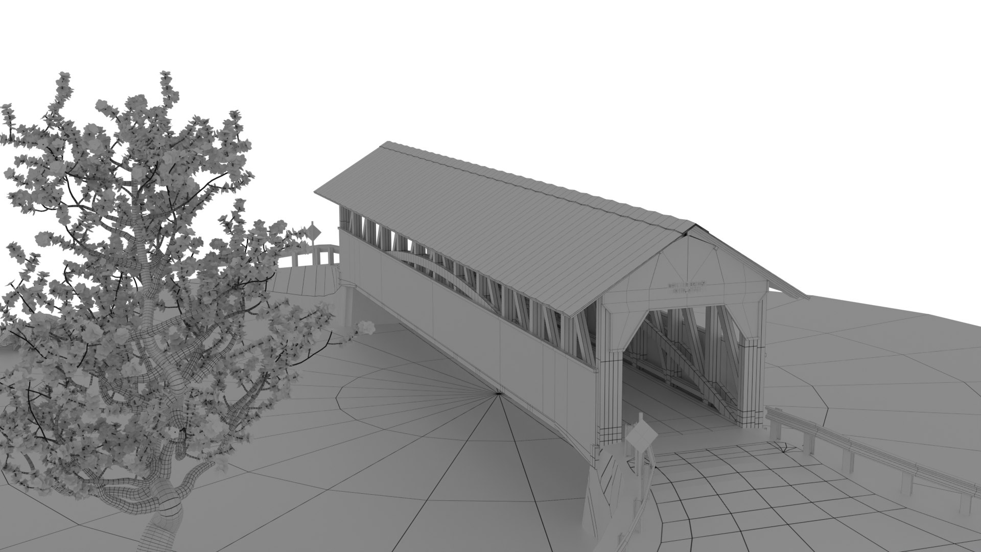 Covered Bridge 3D Model - TurboSquid 2053407