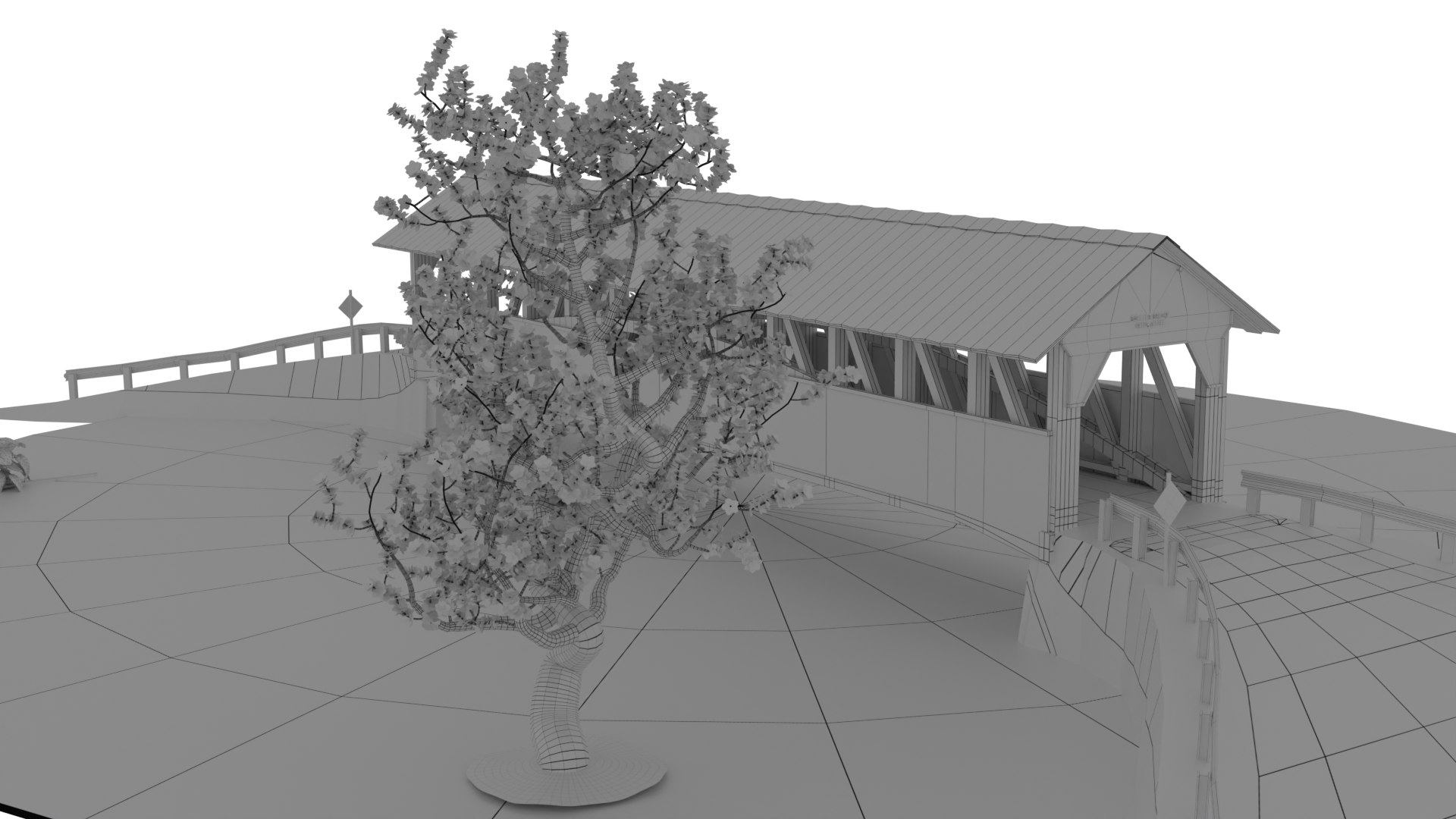 Covered Bridge 3D Model - TurboSquid 2053407
