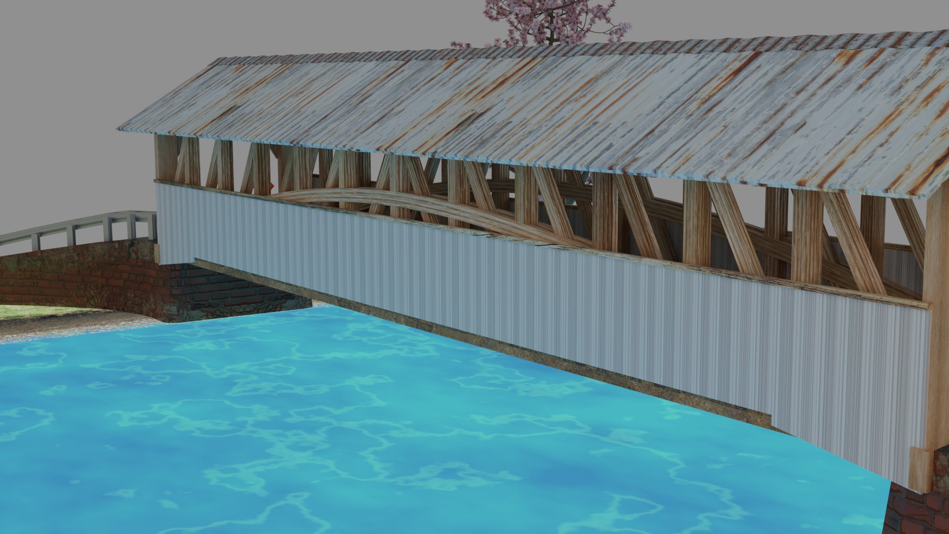 Covered Bridge 3D model - TurboSquid 2053407