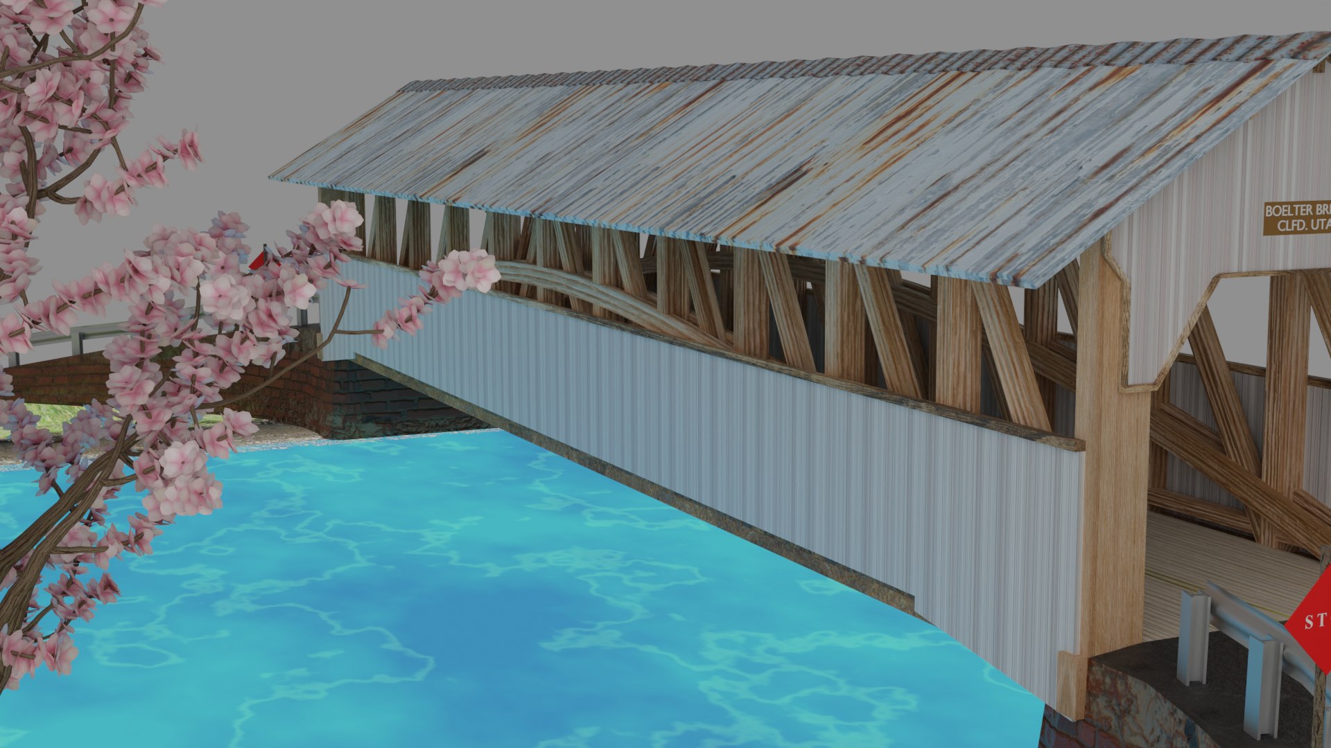 Covered Bridge 3D Model - TurboSquid 2053407