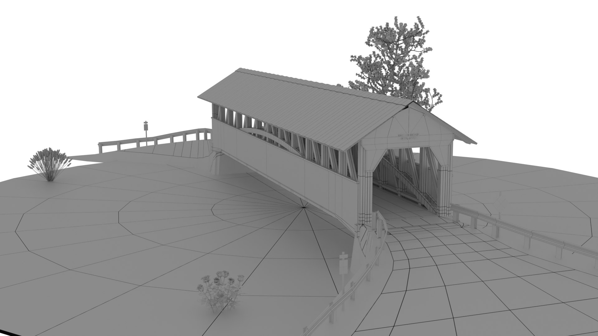 Covered Bridge 3D Model - TurboSquid 2053407