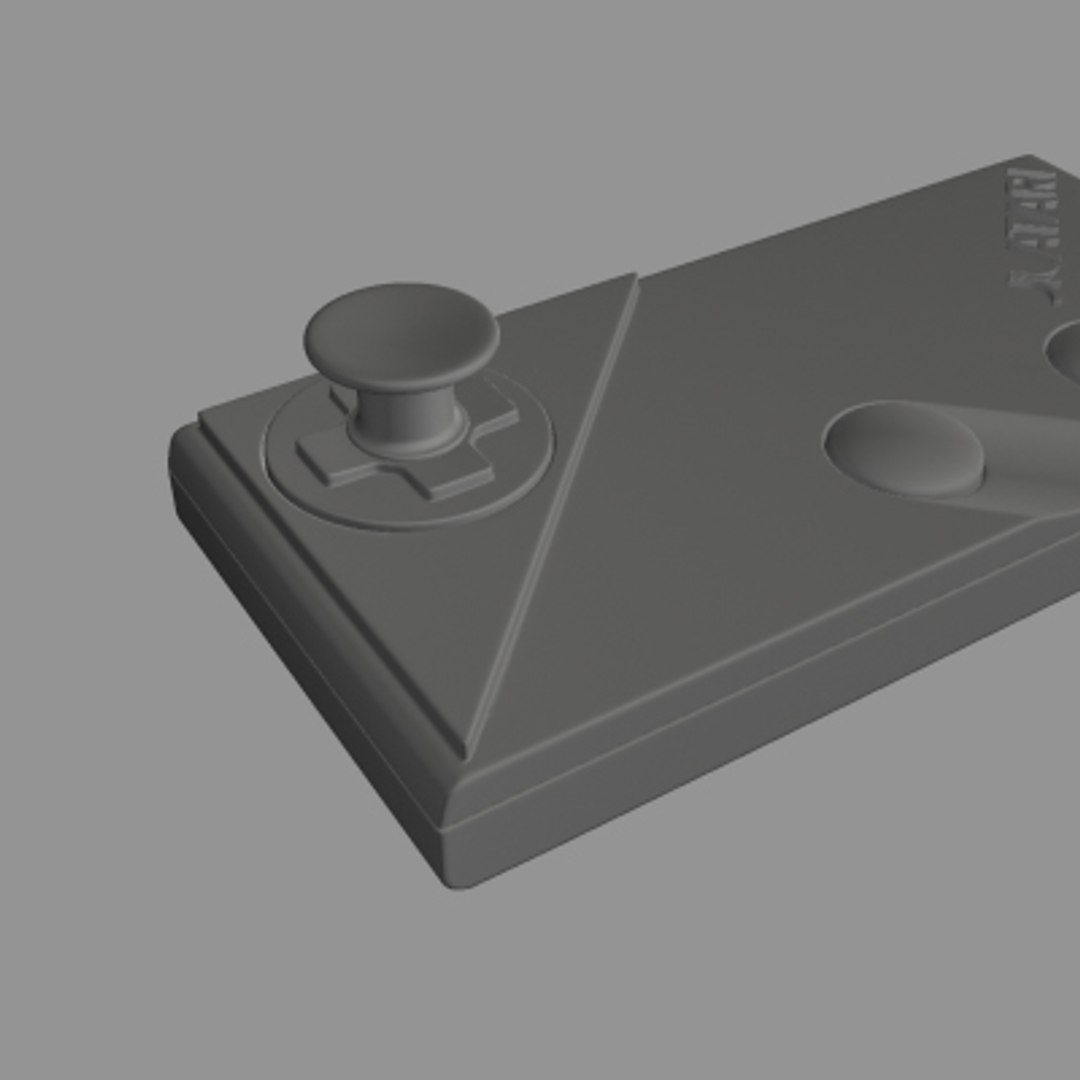 atari gamepad 3d model