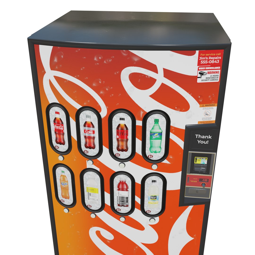 3D Coca Cola Vending Machine Graphic - TurboSquid 1926304