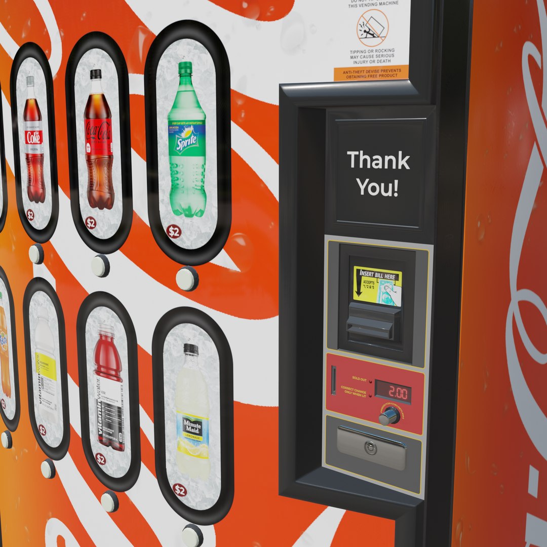3D Coca Cola Vending Machine Graphic - TurboSquid 1926304
