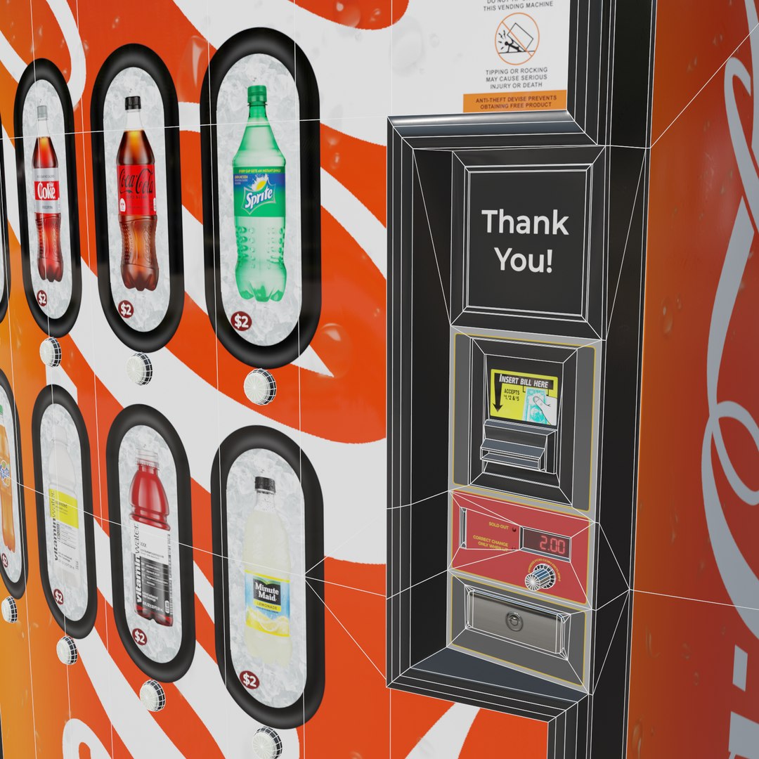 3D Coca Cola Vending Machine Graphic - TurboSquid 1926304