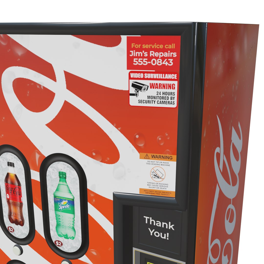 3D Coca Cola Vending Machine Graphic - TurboSquid 1926304