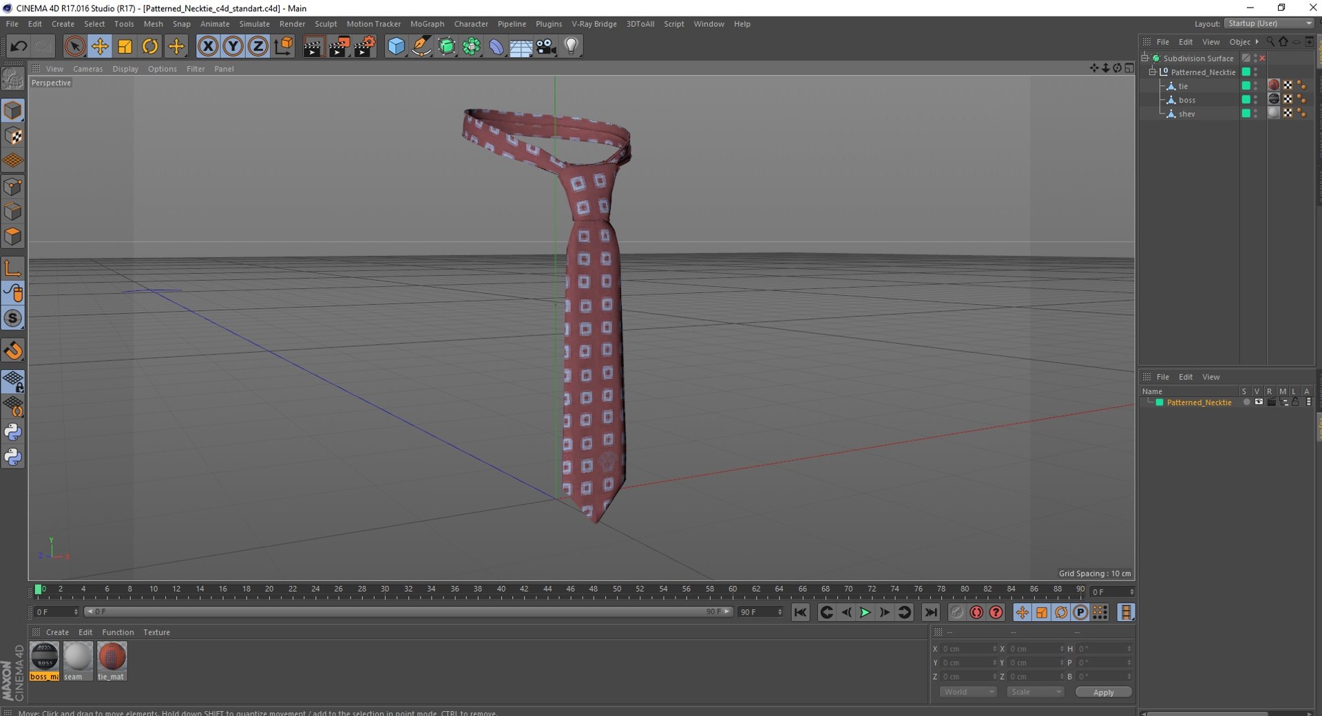 3D Patterned Necktie Model - TurboSquid 2194042