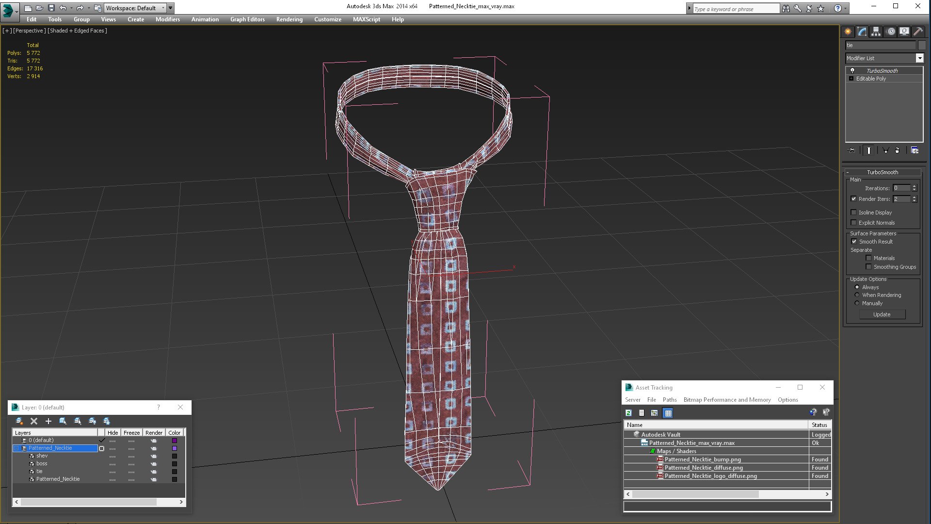 3D Patterned Necktie Model - TurboSquid 2194042