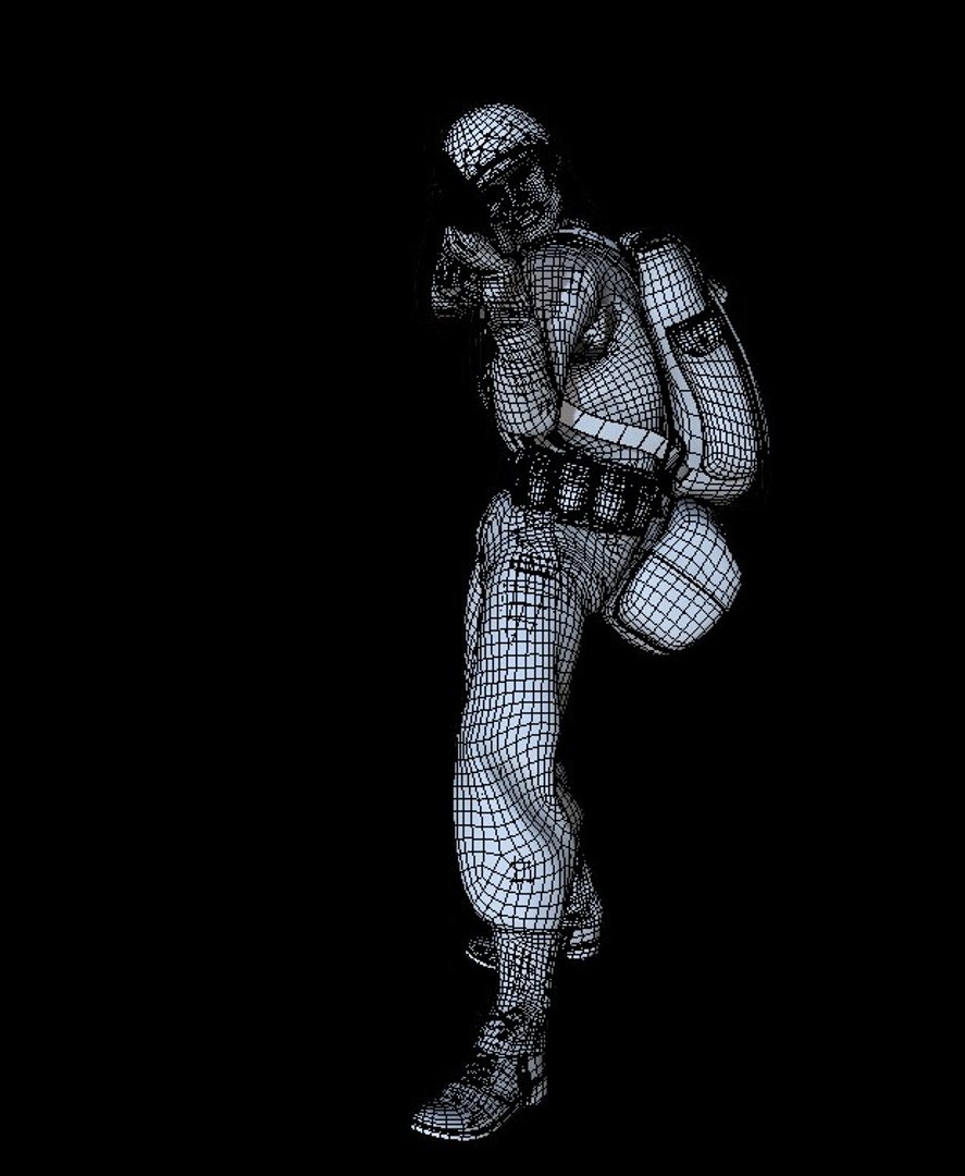 3D Ww2 Soldier Model - TurboSquid 1562115